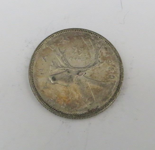 1968 Canadian Silver Quarter (non-magnetic)