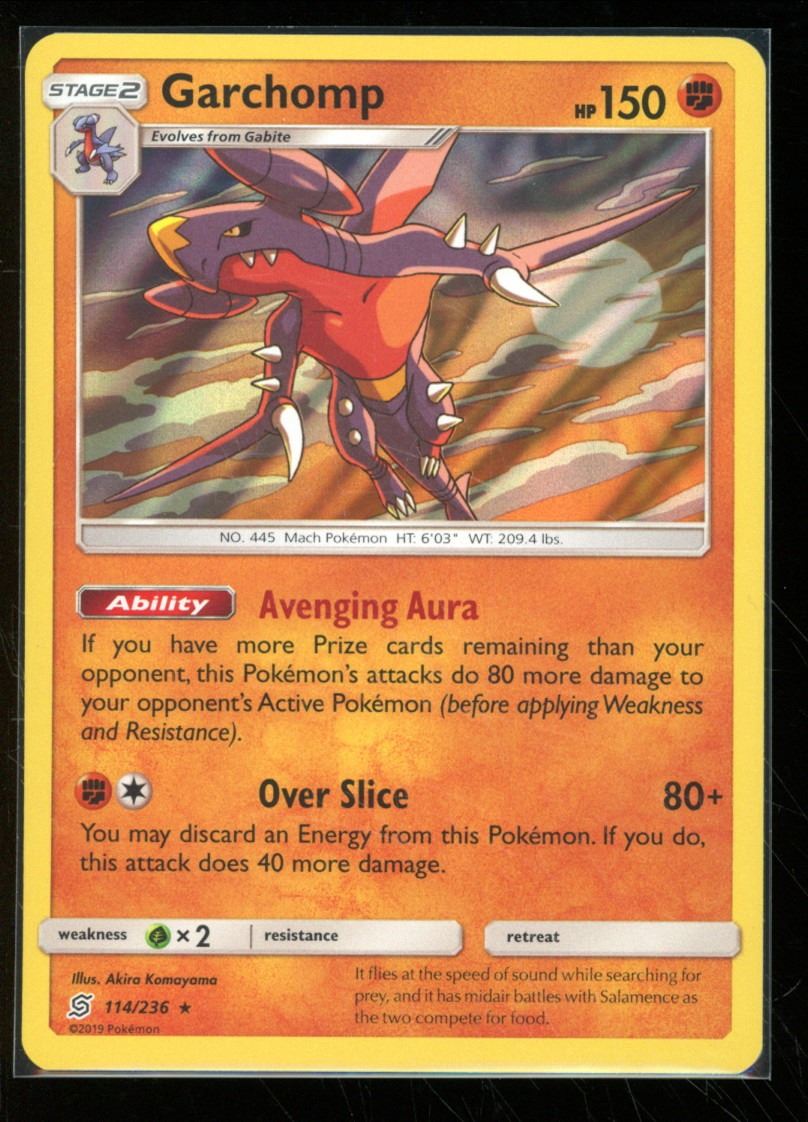 Pokemon Garchomp - 114/236 - Rare Holo Unified Minds