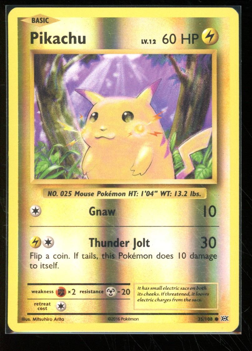 Pokemon Pikachu - 35/108 - Common Reverse Holo Evolutions
