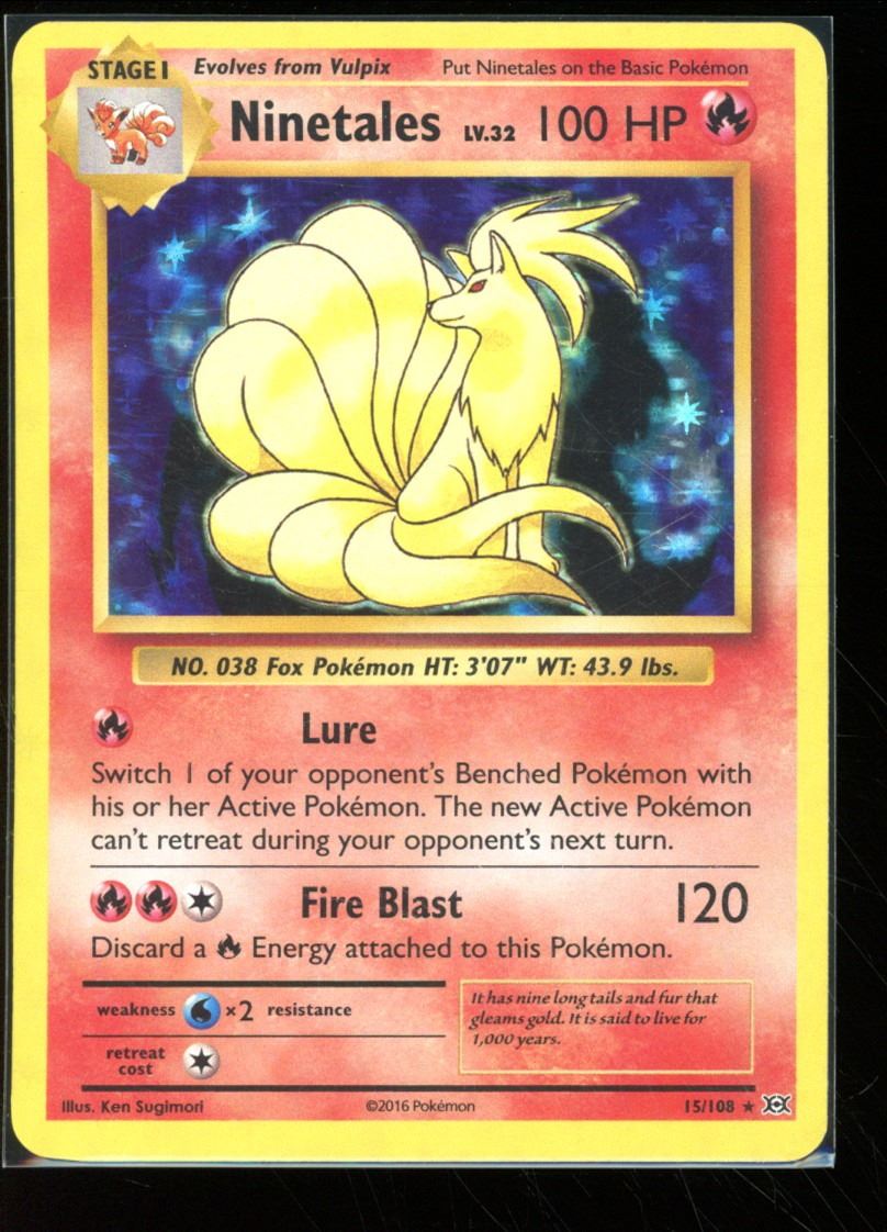 Pokemon Ninetales - 15/108 - Rare Holo Evolutions