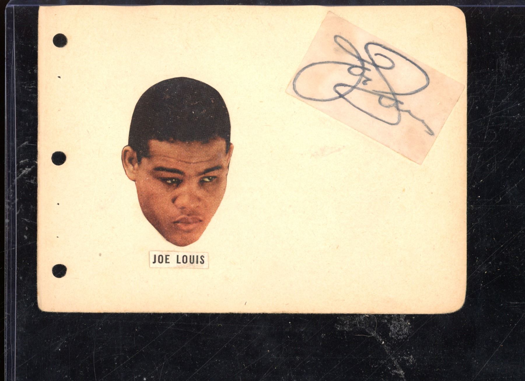 Vintage Joe Louis Heavy Weight Boxing Champ Cut Signature On 4x6 Card