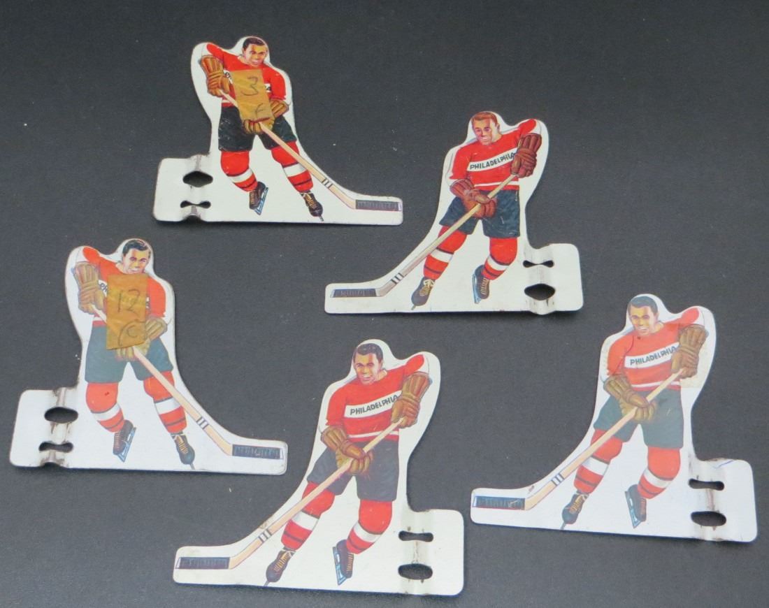 5 Vintage Metal Philadelphia Flyers Table Hockey Figures