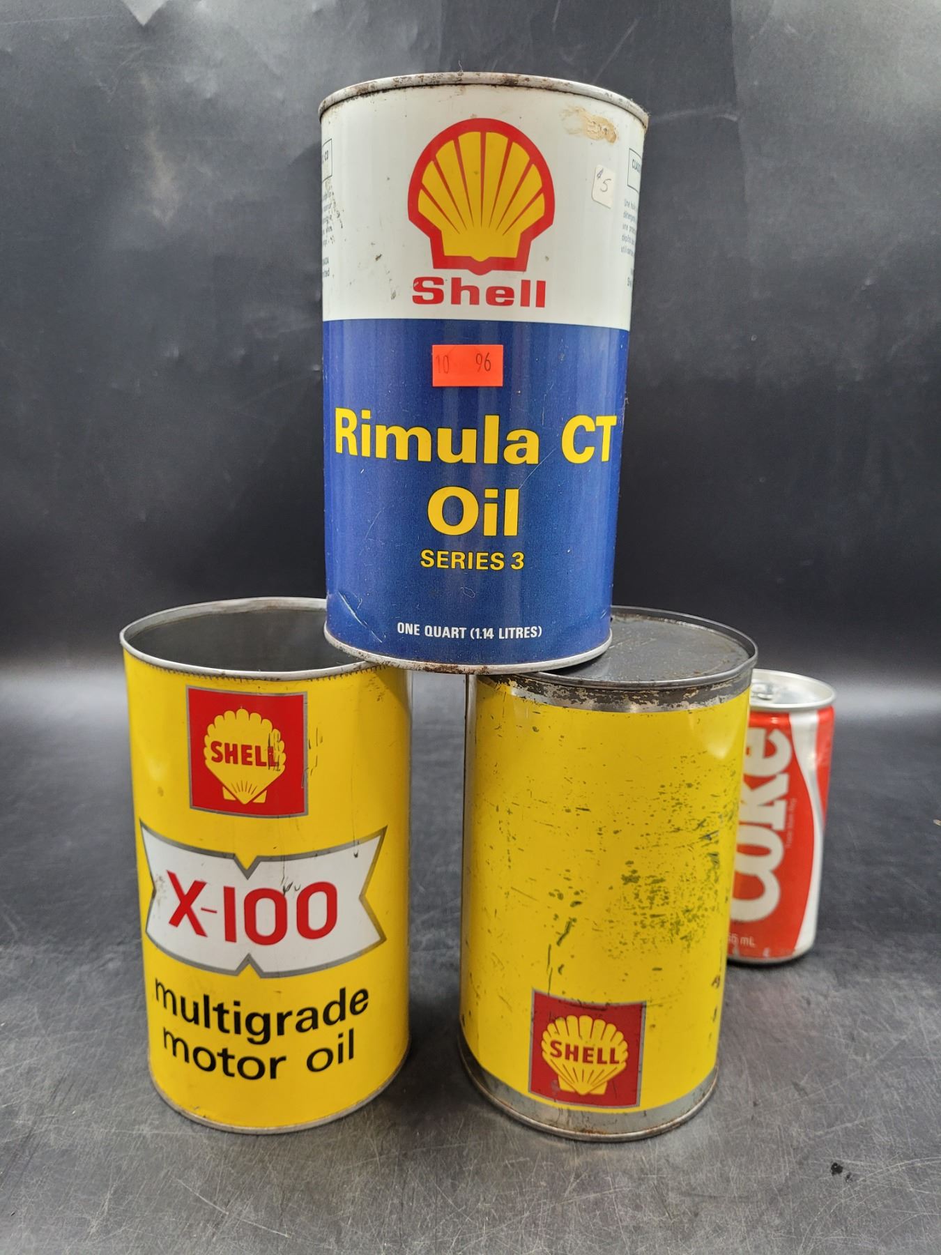 Vintage Shell Motor Oil Cans