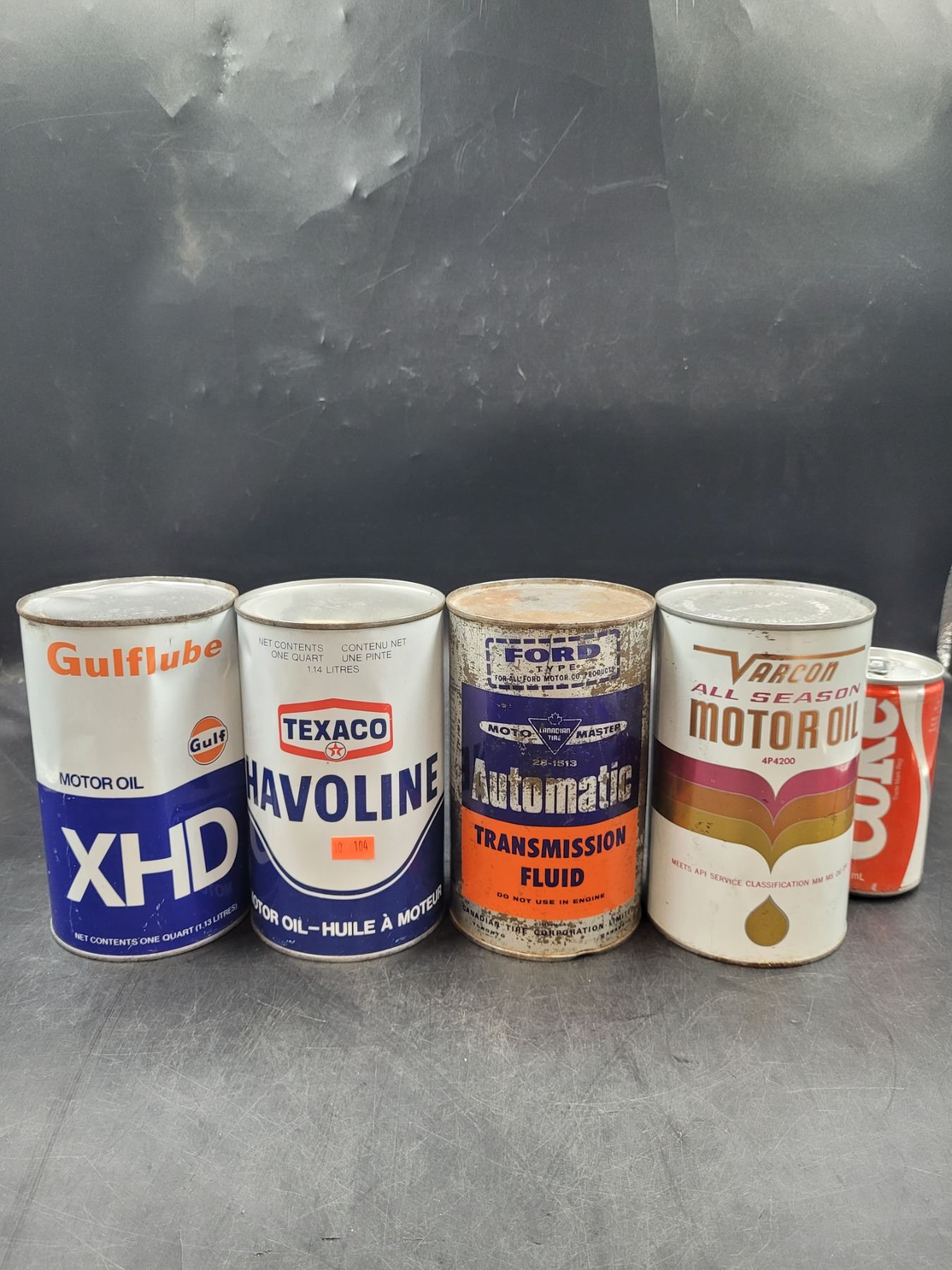 Vintage Motor Oil & Transmission Fluid Cans