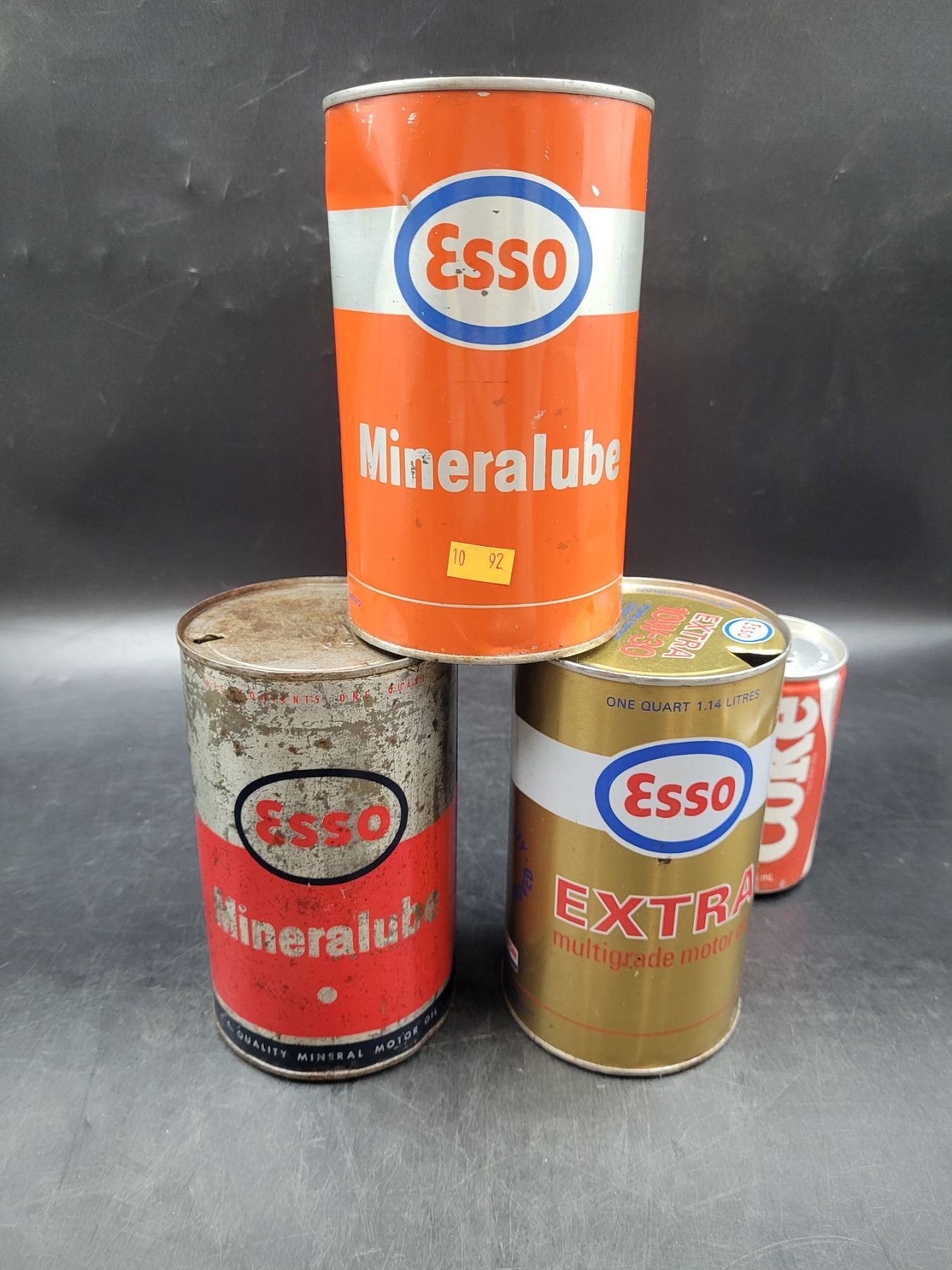 Vintage Esso Motor Oil Cans