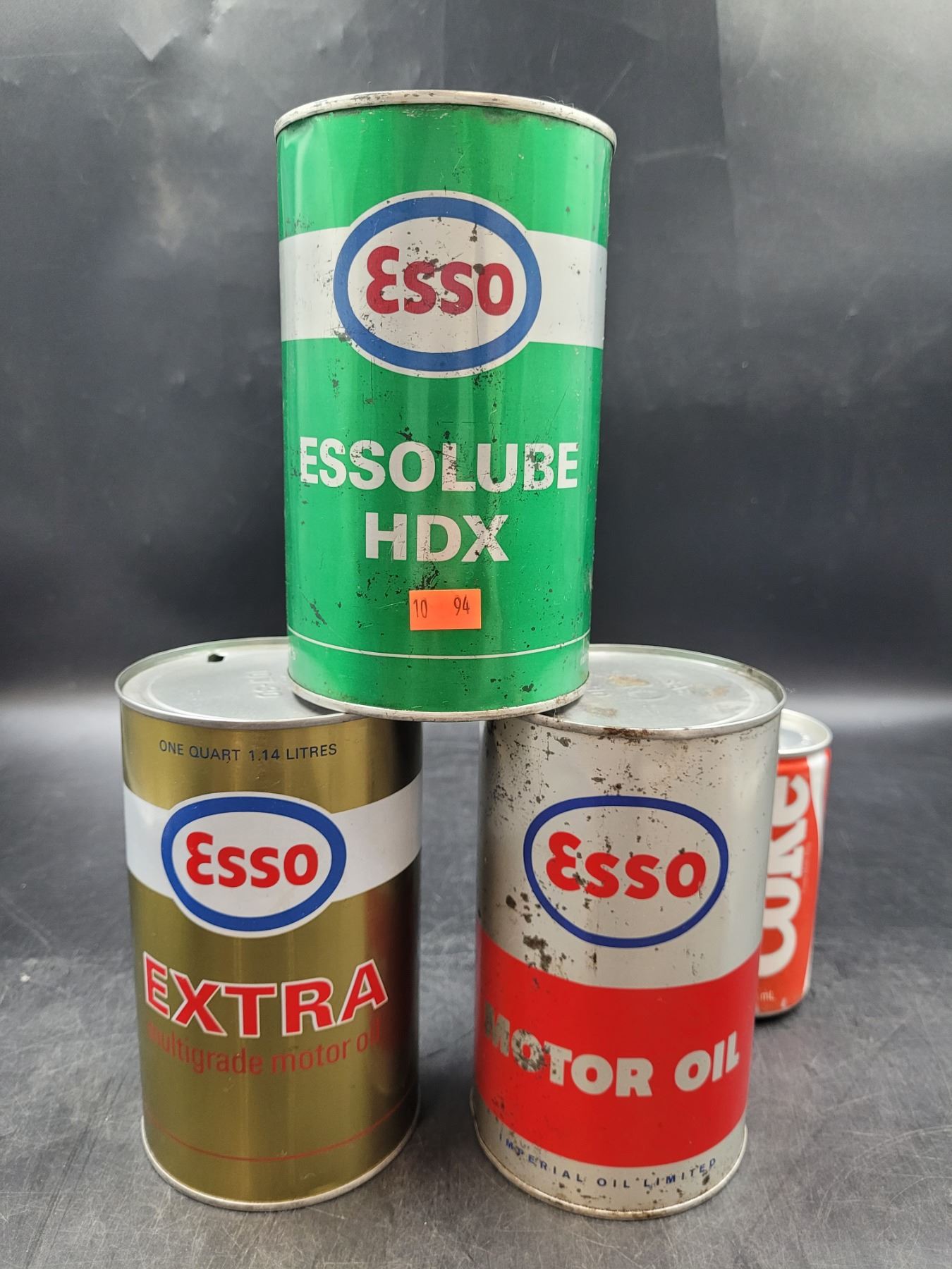 Vintage Esso Motor Oil Cans