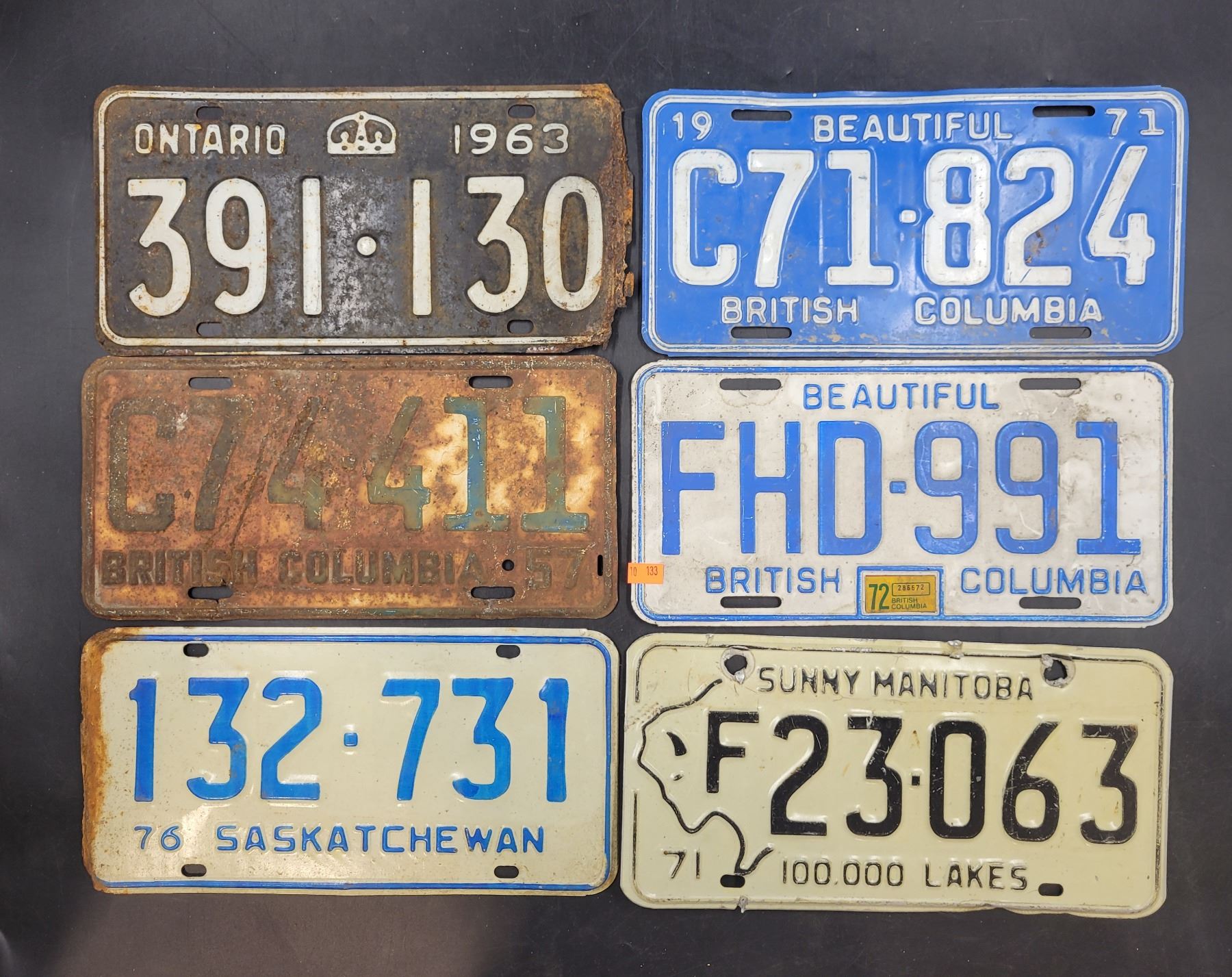 Vintage Canadian License Plates