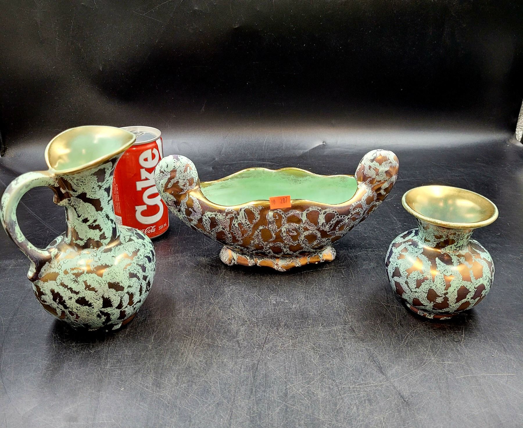 Ceramic Bowl, Pitcher, & Vase Made in Germany