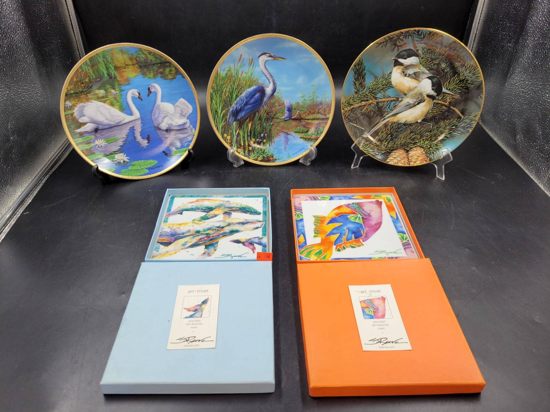 Faulkner Bird Collector's Plates & S Reeve Porcelain Art
