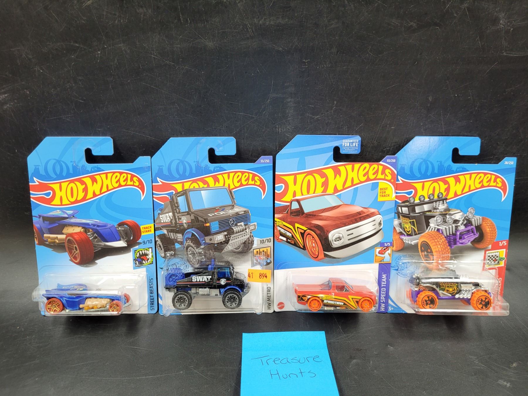 4 Sealed Treasure Hunt Hot Wheels