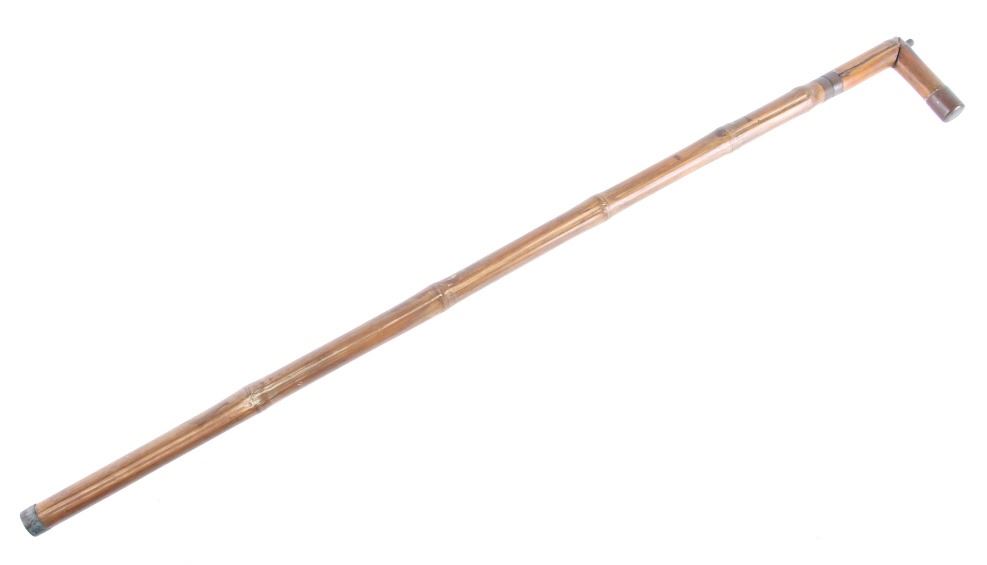 Bamboo Concealed .44 Caliber Walking Cane Gun