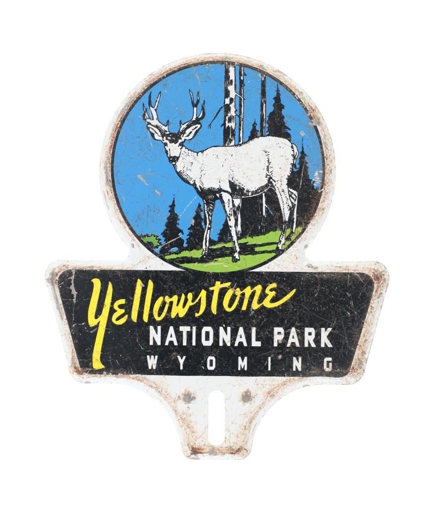 Vintage Yellowstone Park License Plate Topper