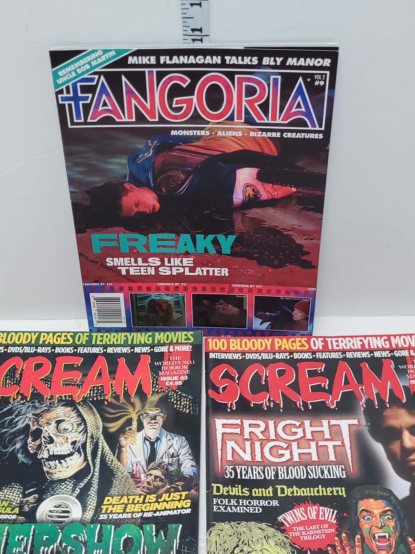 3 Horror Magazines Scream (X 2) & Fangoria