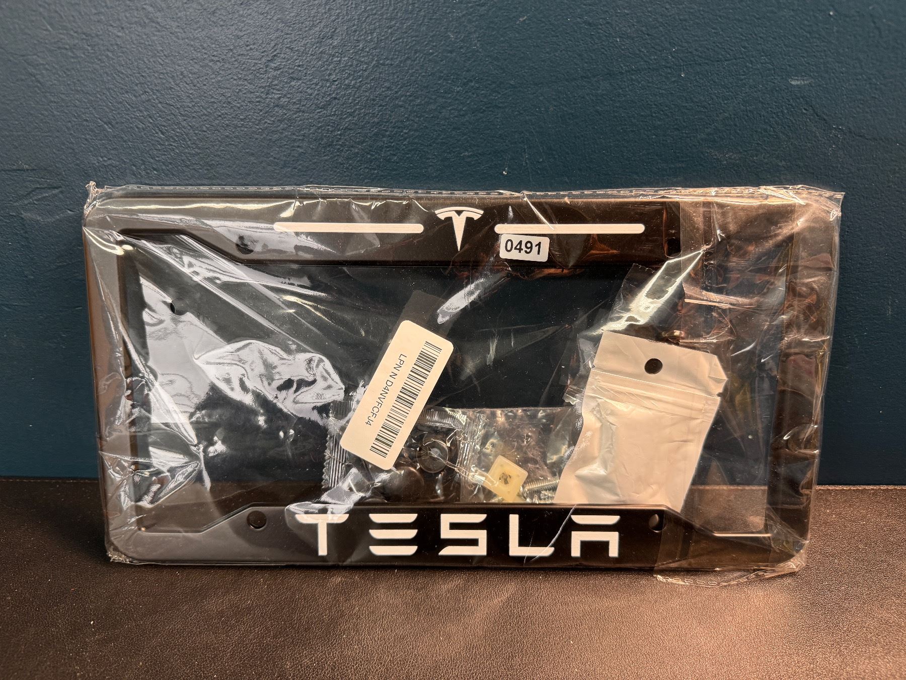 1 Tesla License Plate Frame - Front and Back with Mount Hardware