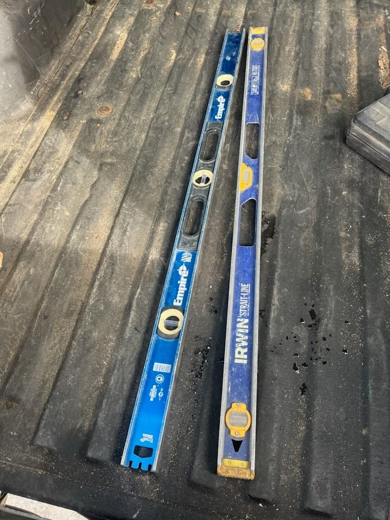 Pair of 4 ft Irwin & Empire Contractor Levels