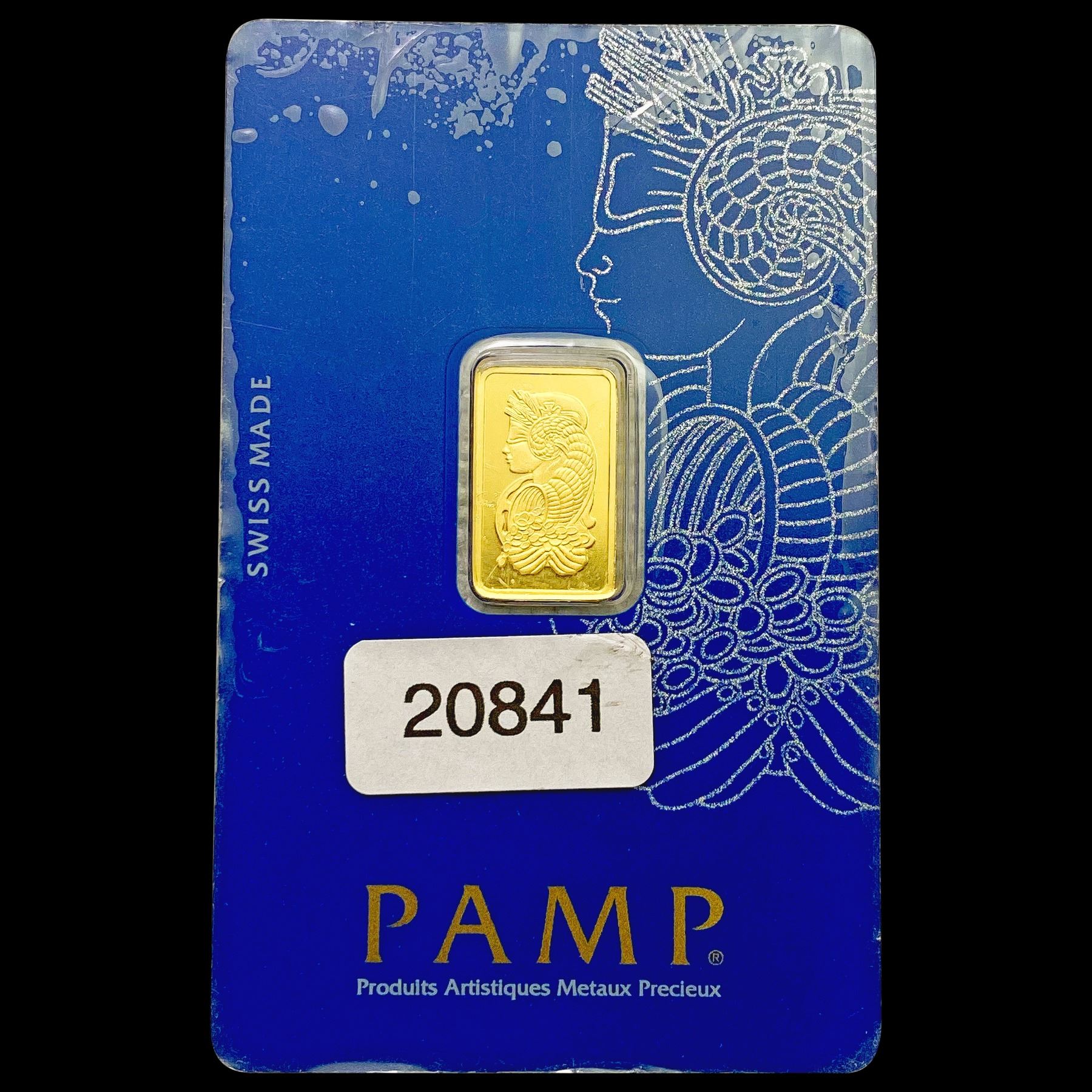 2.5g Gold Pamp Suisse Bar UNCIRCULATED