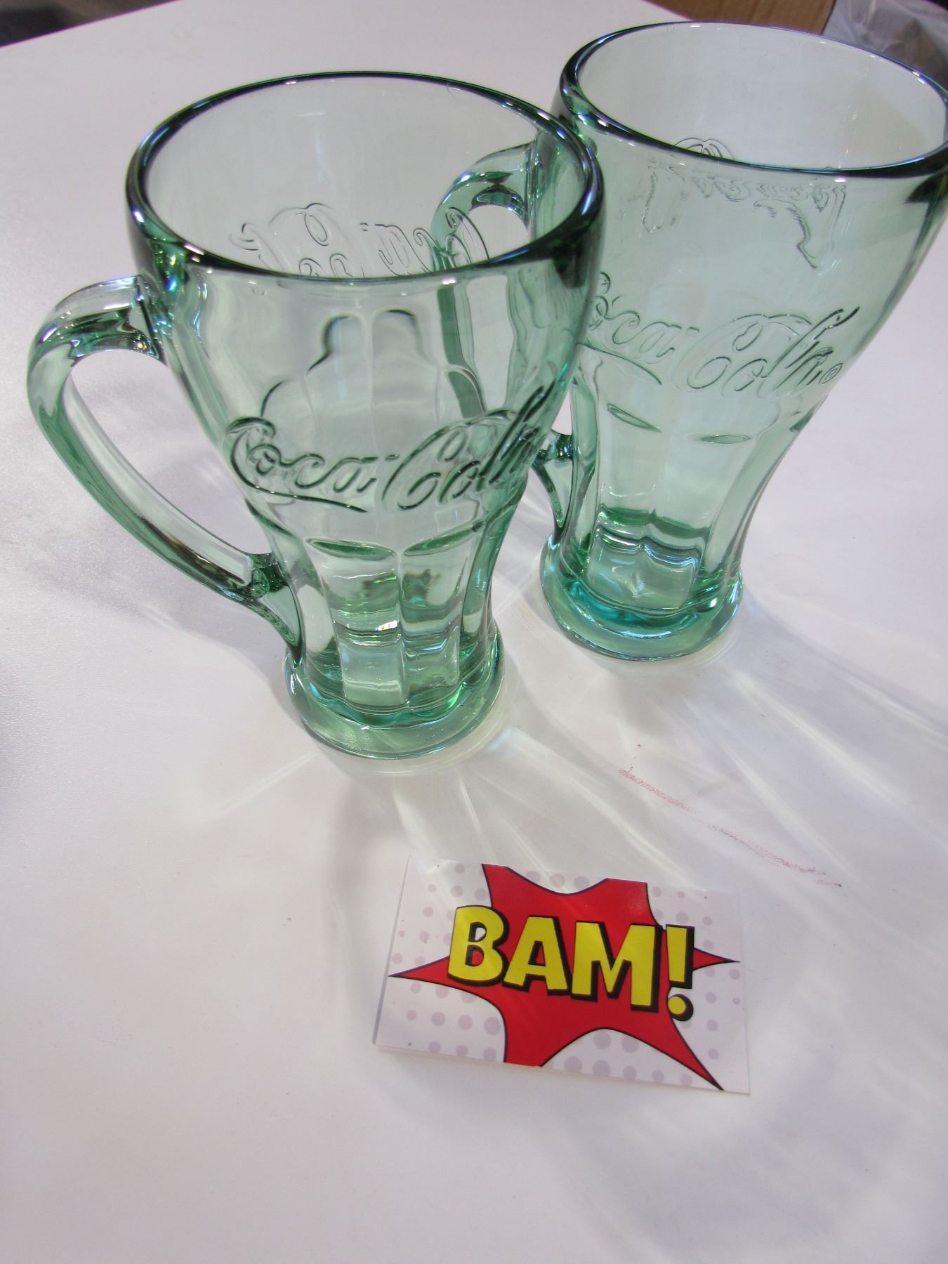 Coca Cola glass cups X2