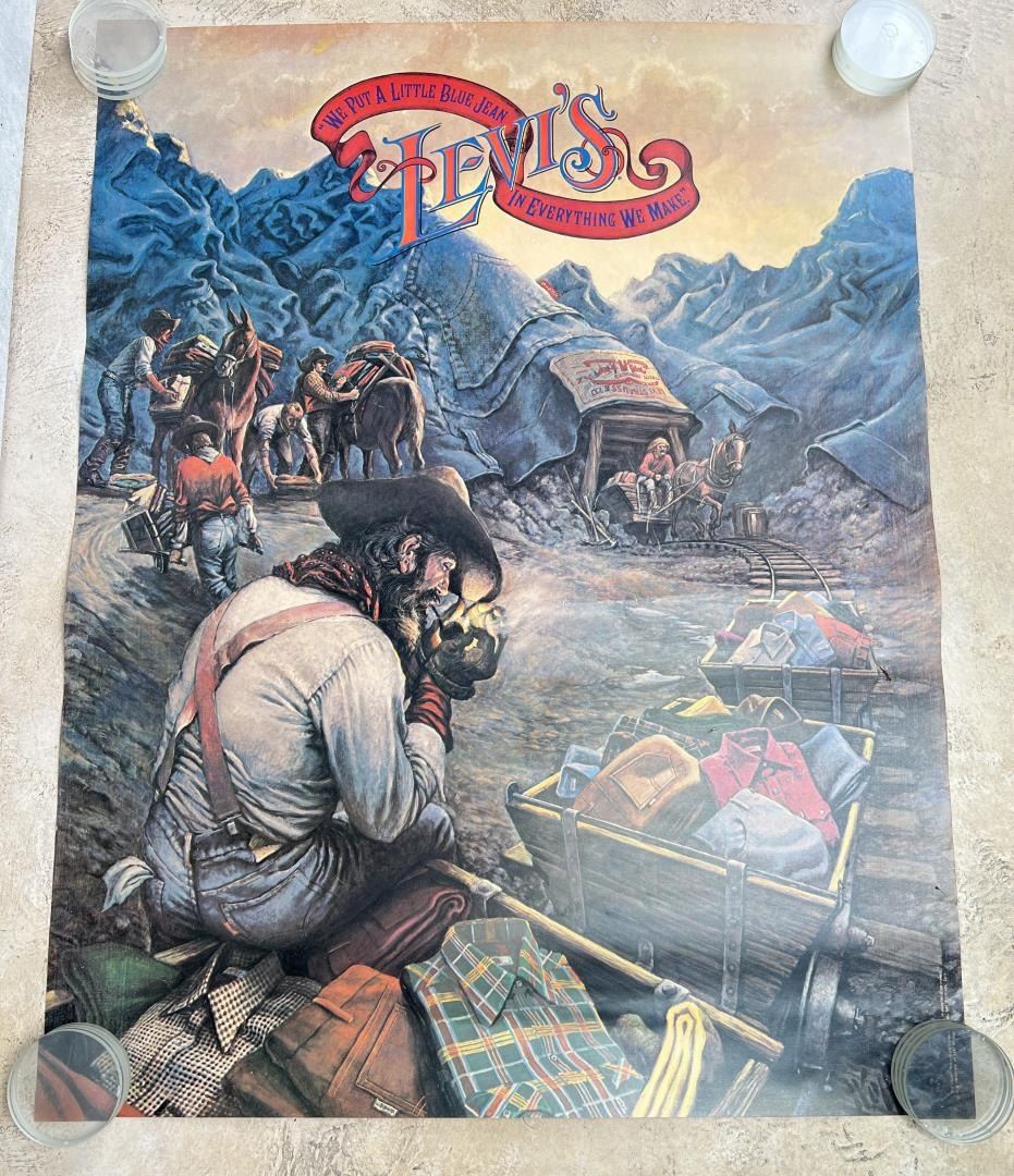 Levis Big E Levi Strauss Store Display Poster