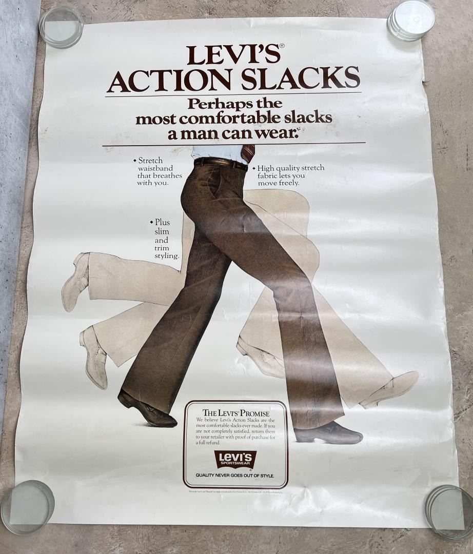 Levis Slacks Levi Strauss Store Display Poster