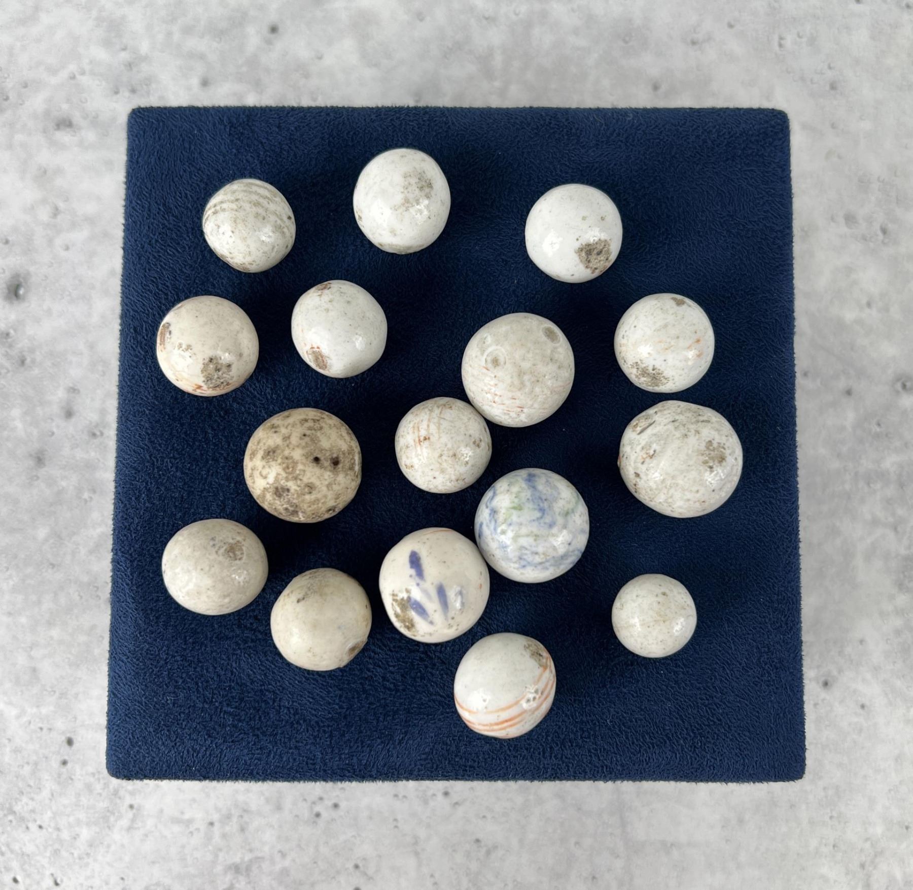 Collection Of Antique Porcelain China Marbles