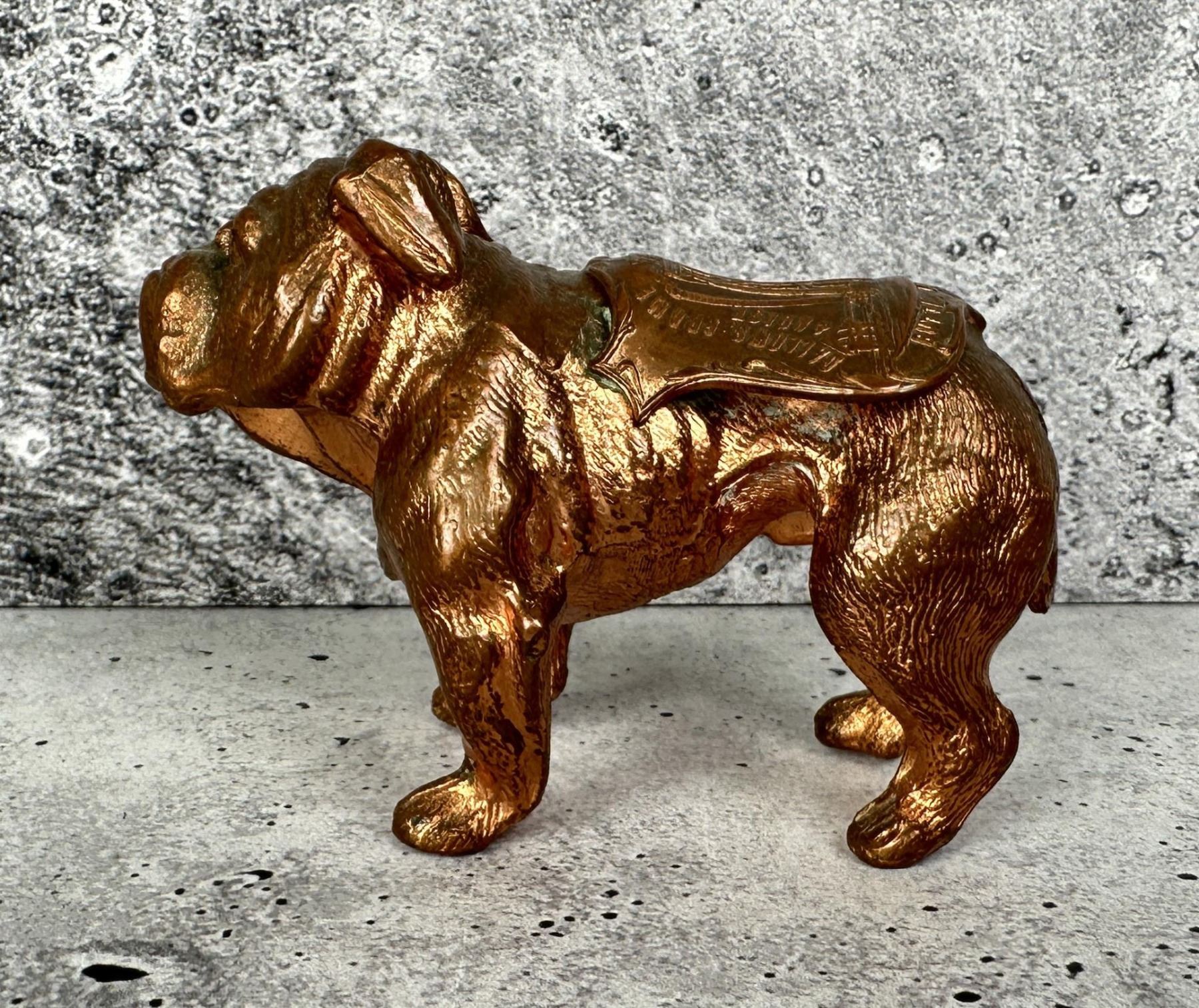 Butte Montana Souvenir Copper Bulldog Paperweight