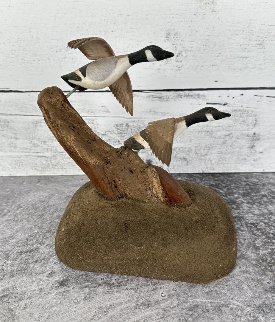 Joe Mathias Oregon Wood Geese In Flight