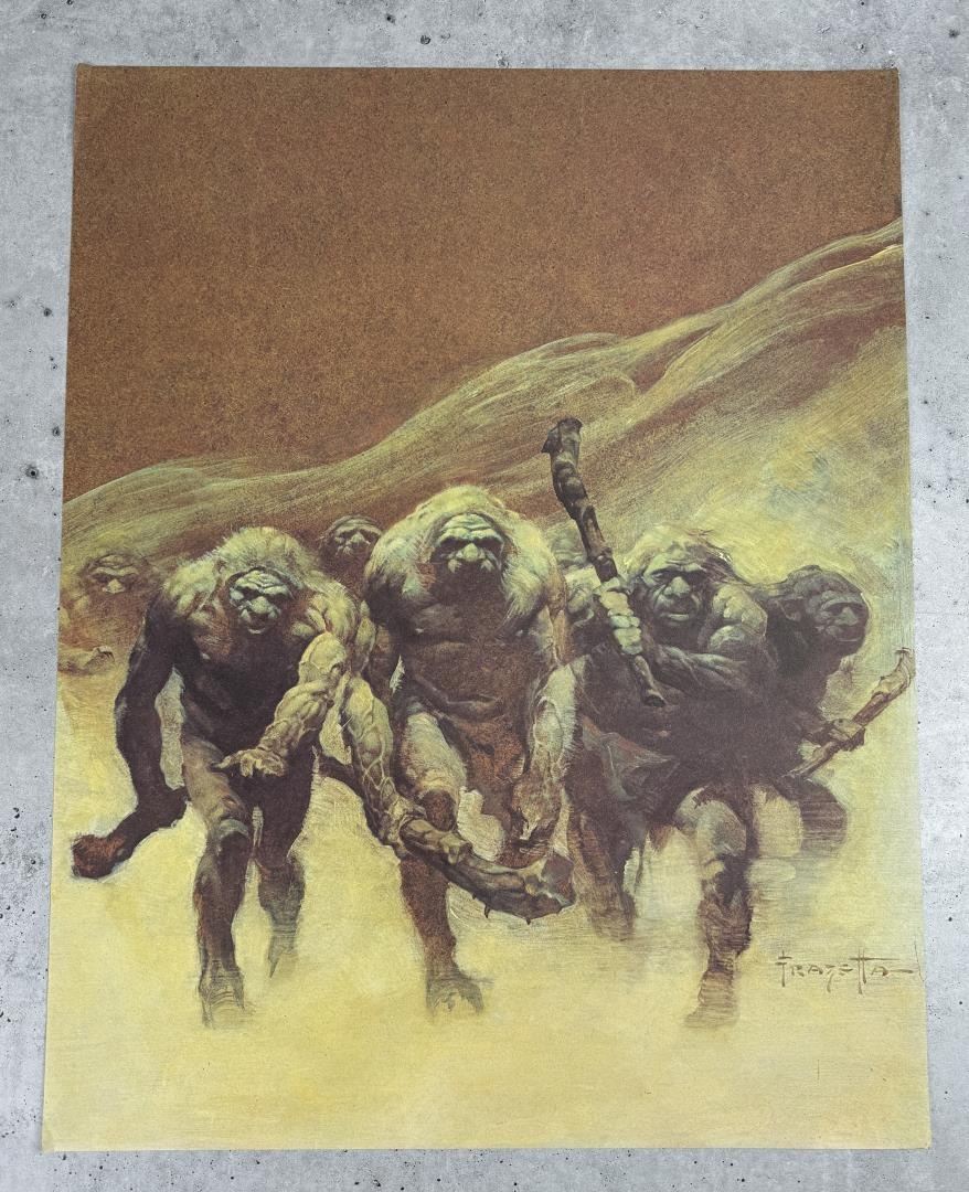 Vintage Frank Frazetta Print Neanderthal