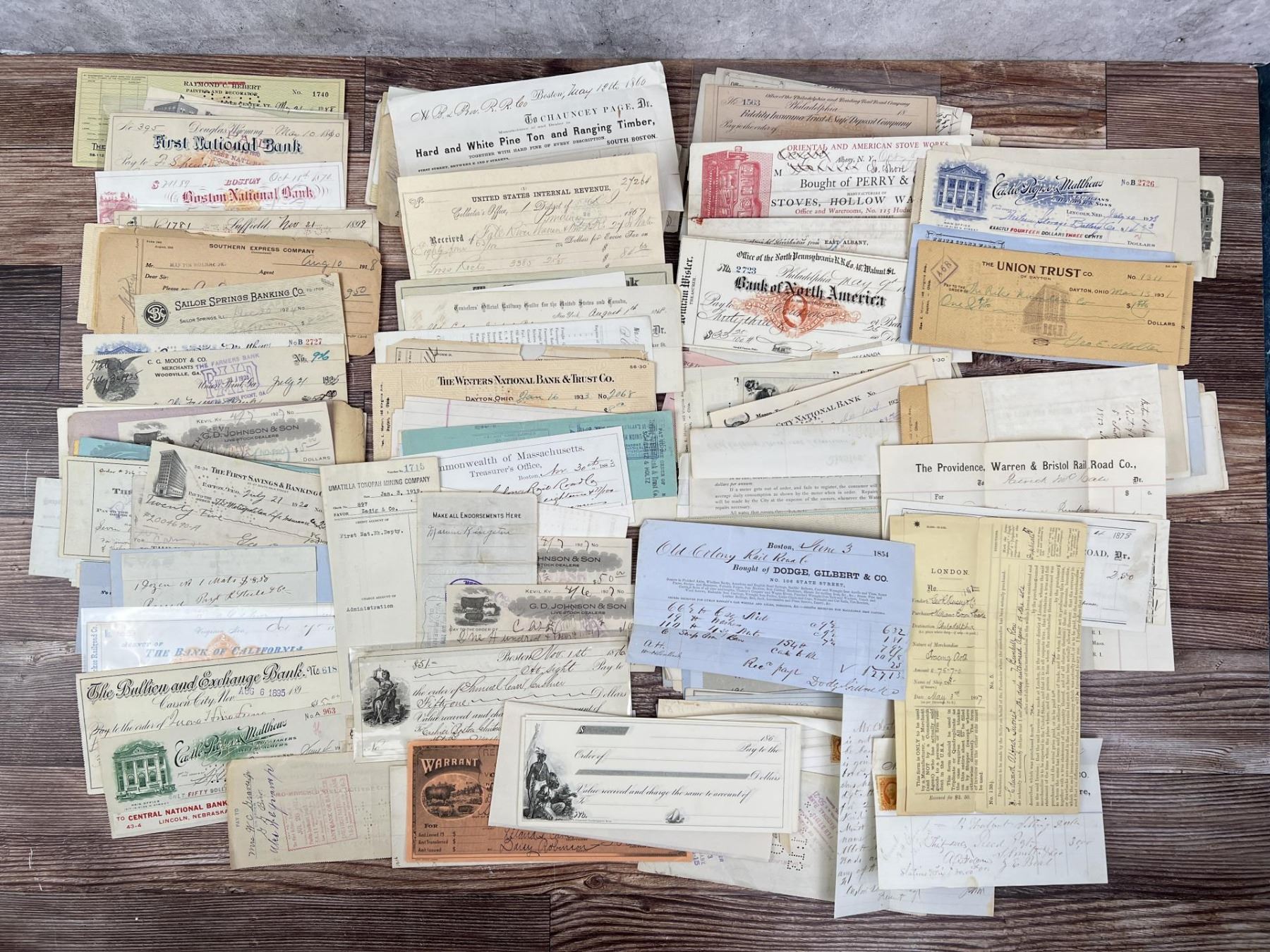 Group Of Antique Railroad Paper Ephemera