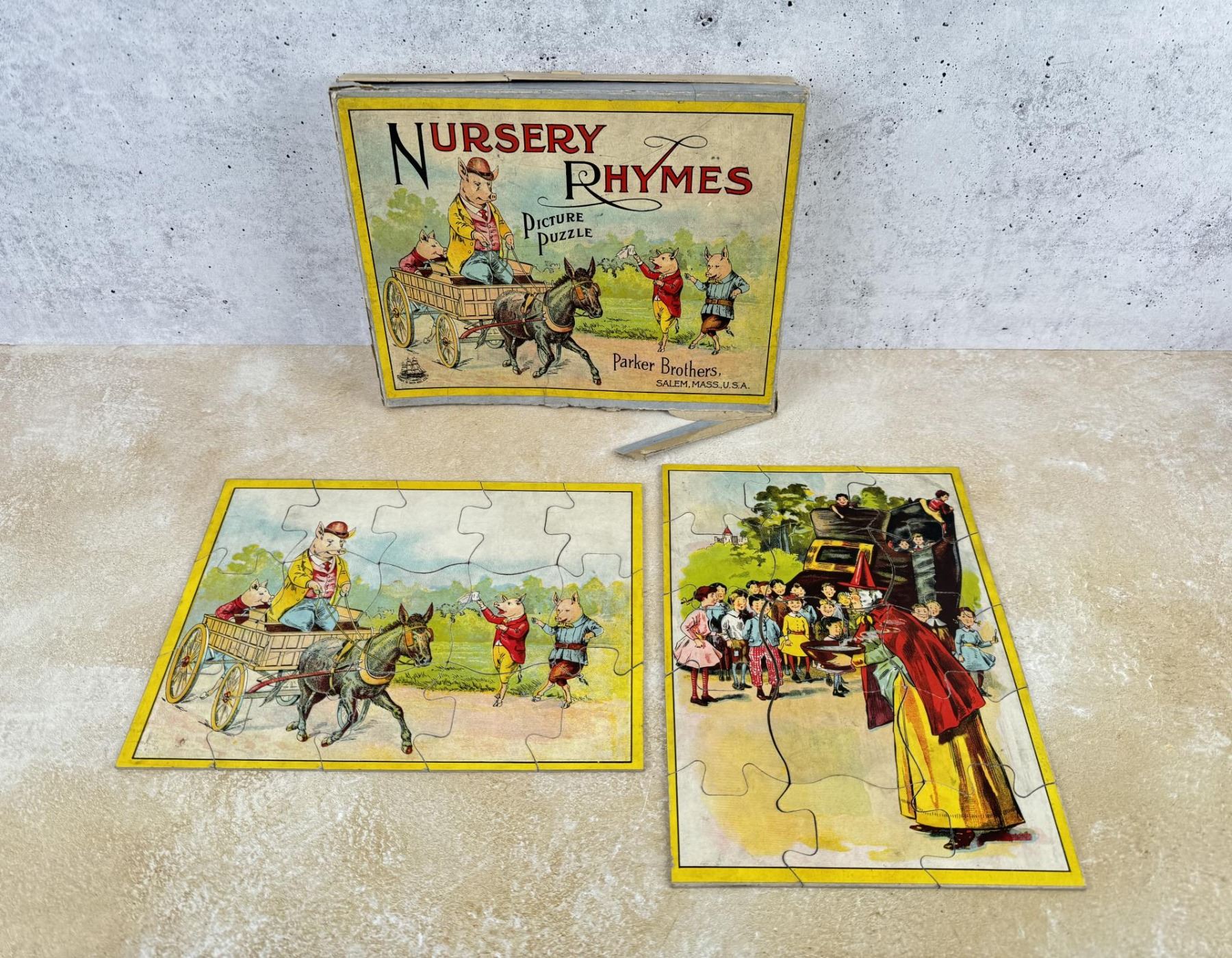 Antique Parker Brothers Nursery Rhymes Puzzles