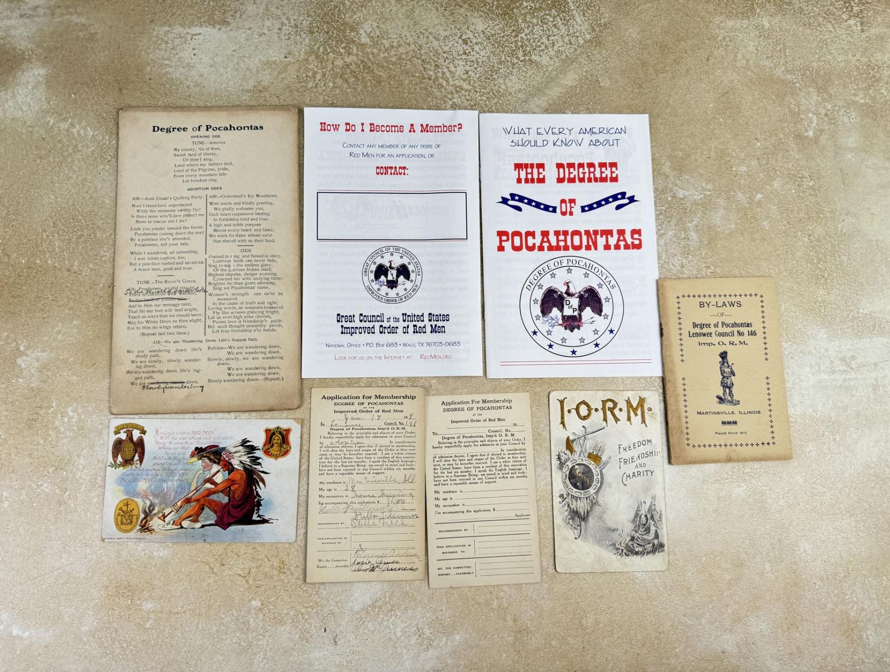 Improved Order Of Red Men Paper Ephemera