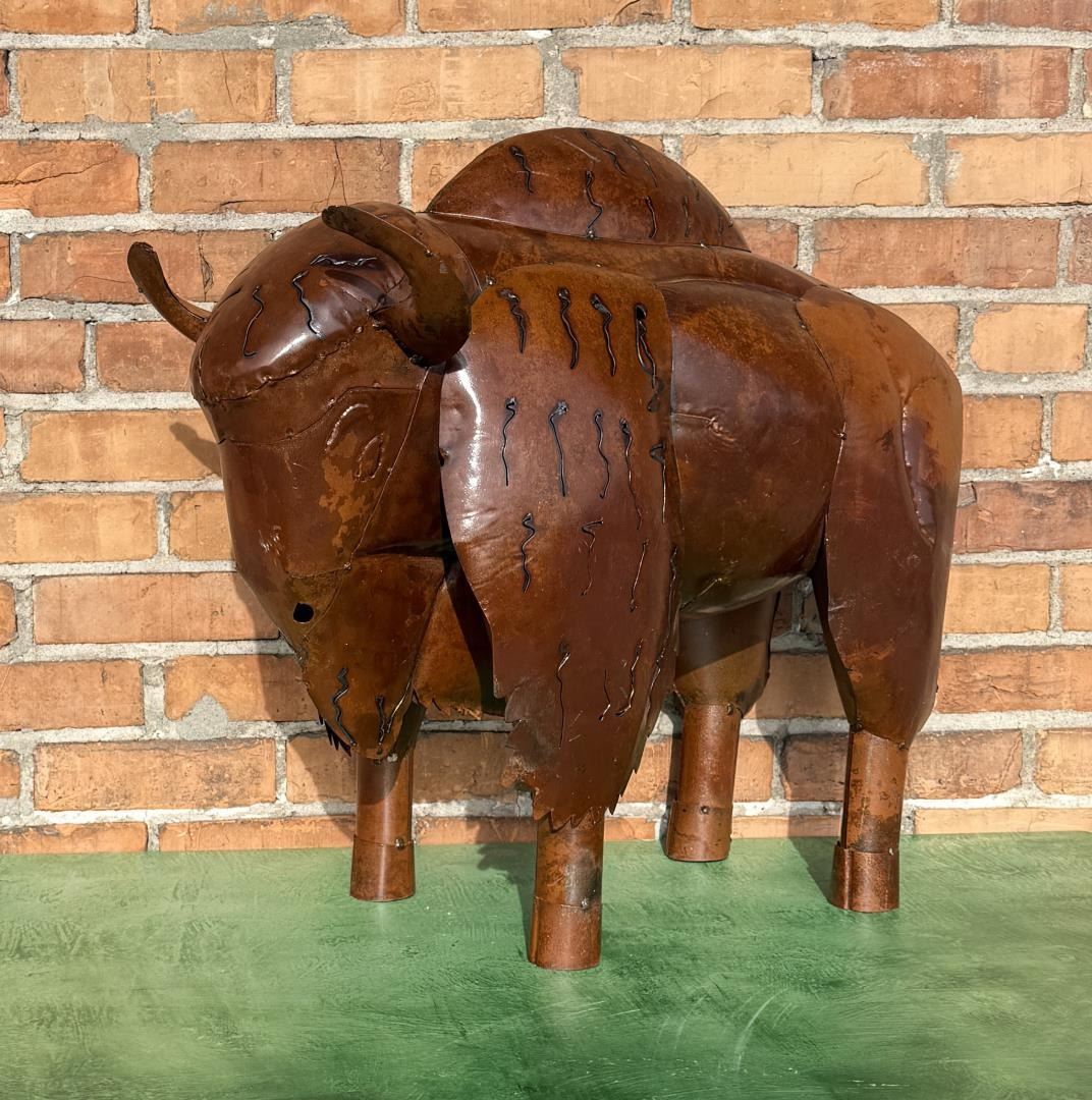 Decorative Tin Metal Garden Buffalo