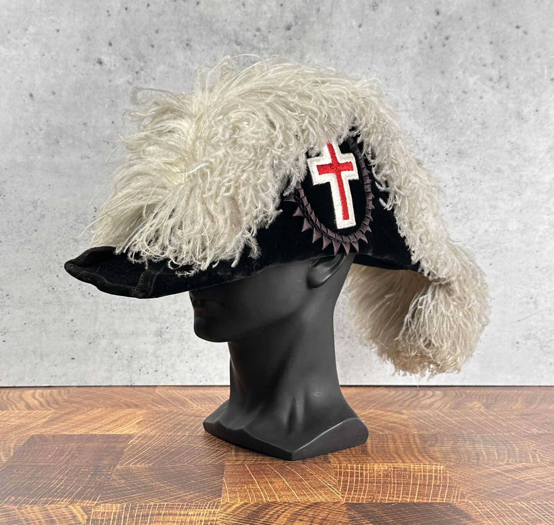 Masonic Knights Templar Plumed Hat