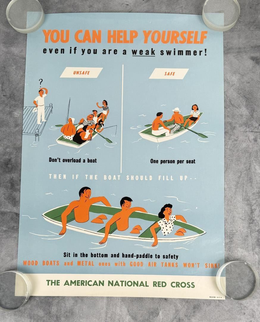 1961 American Red Cross Boating Safety Poster