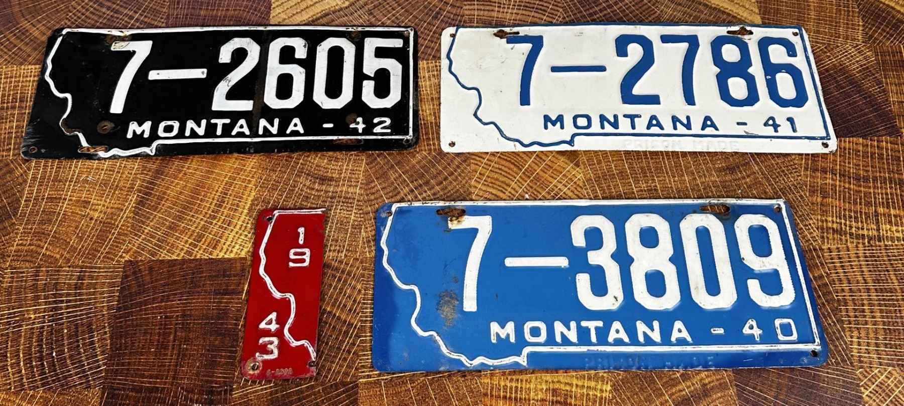 Group Of Montana License Plates