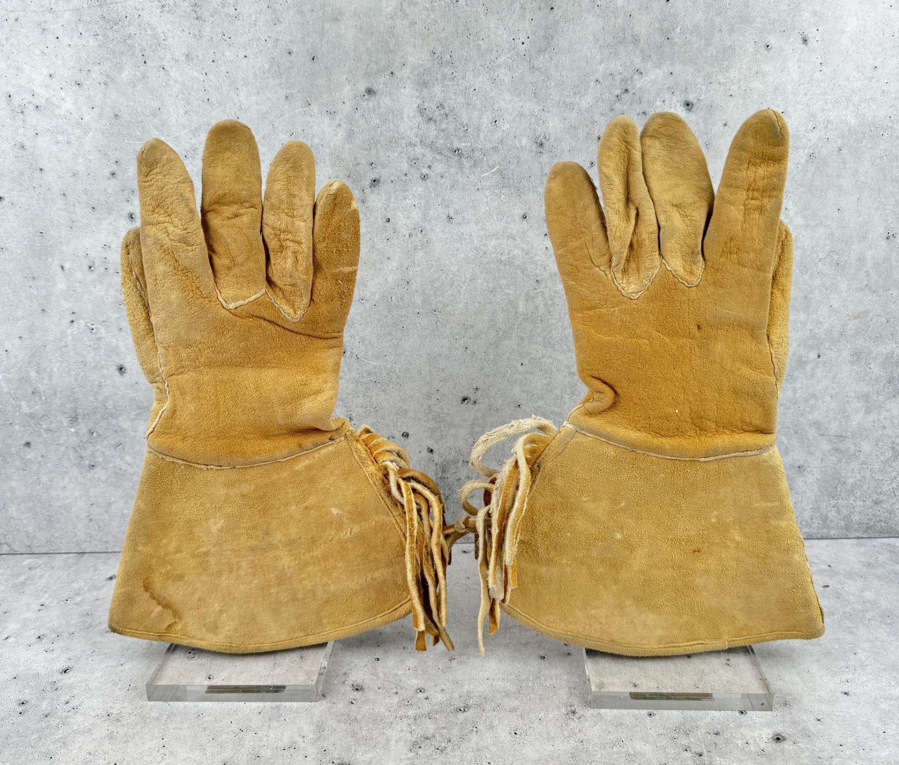Native American Indian Fringe Gauntlet Gloves