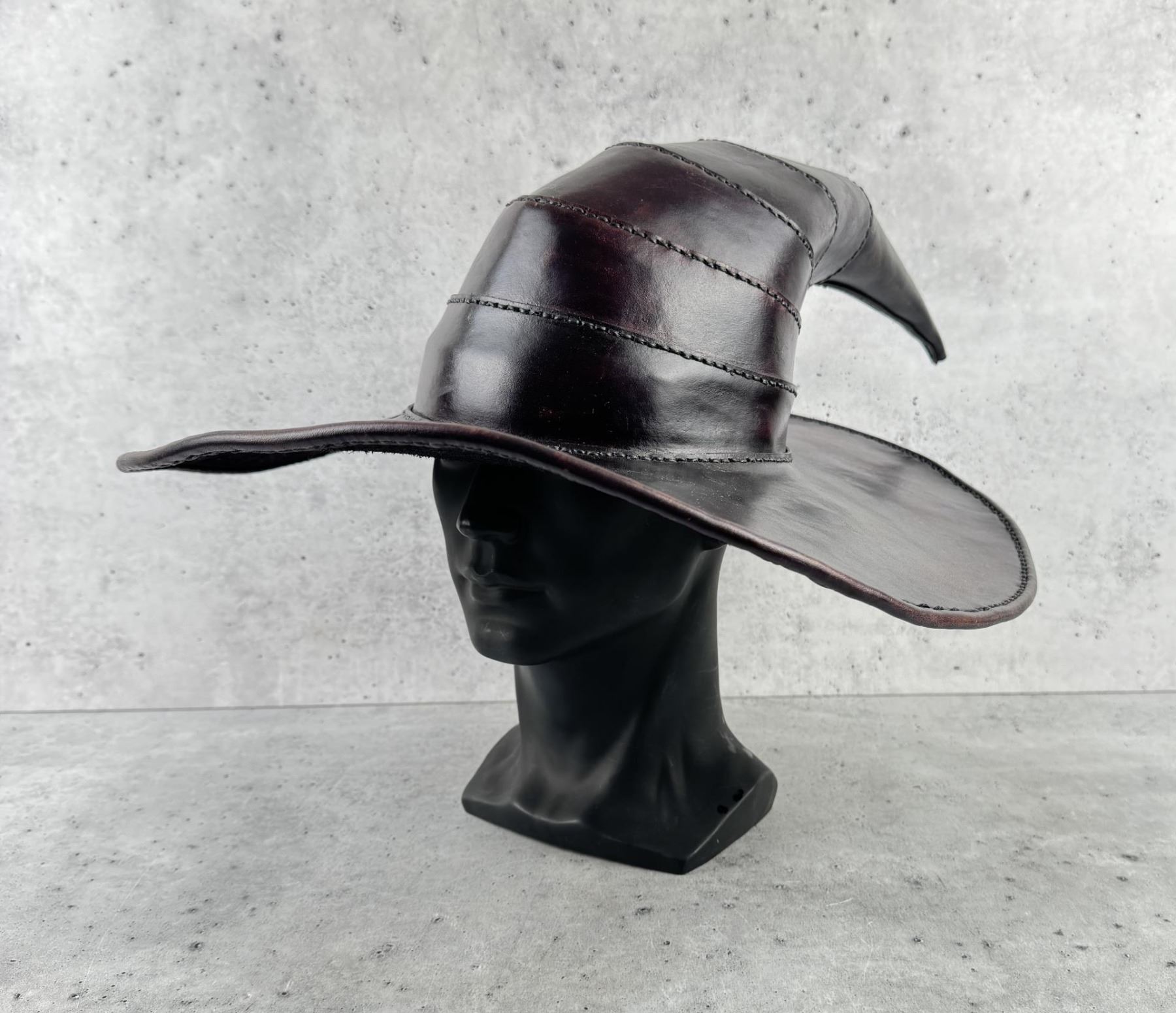 Leather Witch Wizard Hat