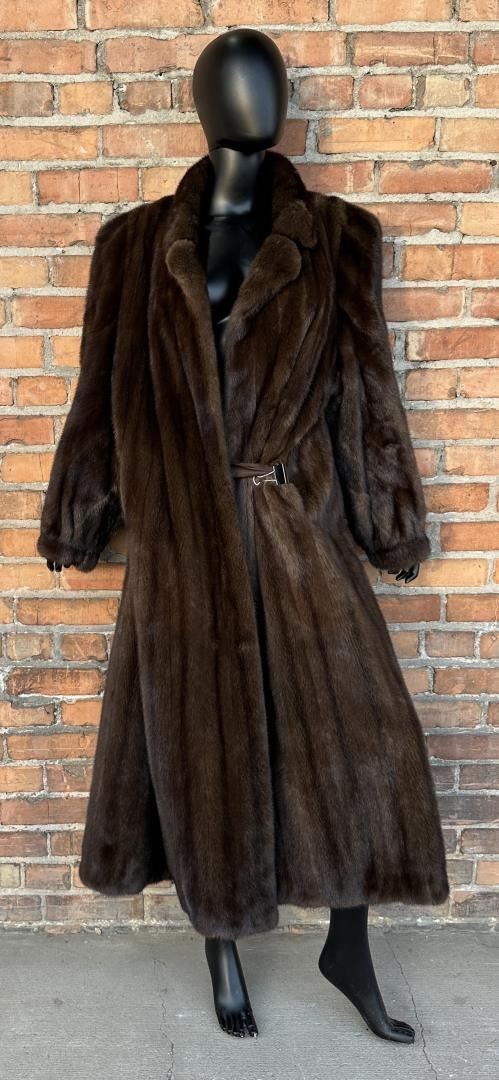 Custom Made Full Length Mink Fur Jacket Coat