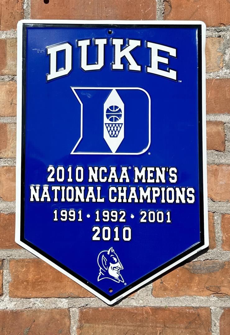 Duke Men's Basketball Champions Metal Sign