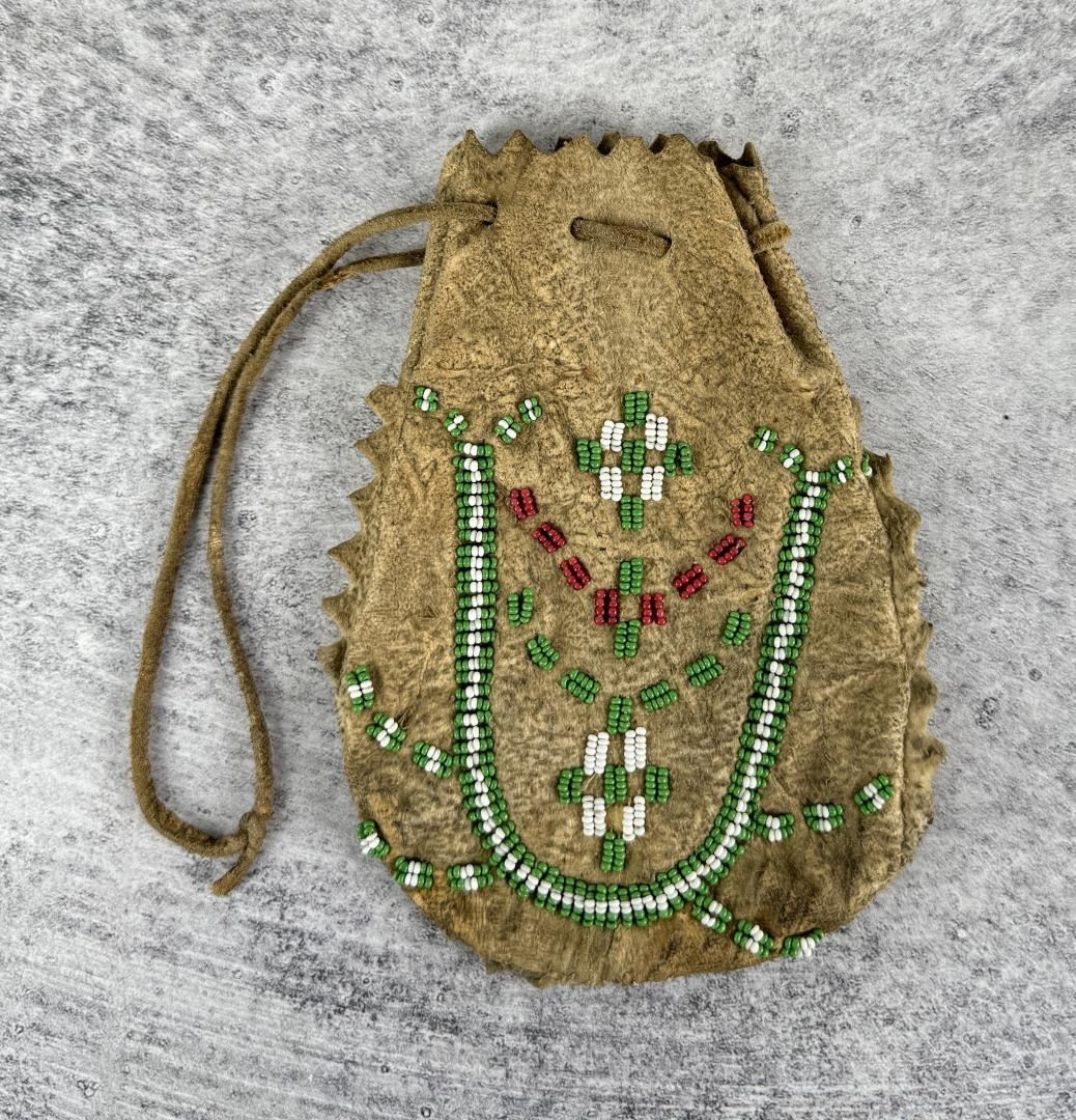 Native American Indian Beaded Tobacco Pouch