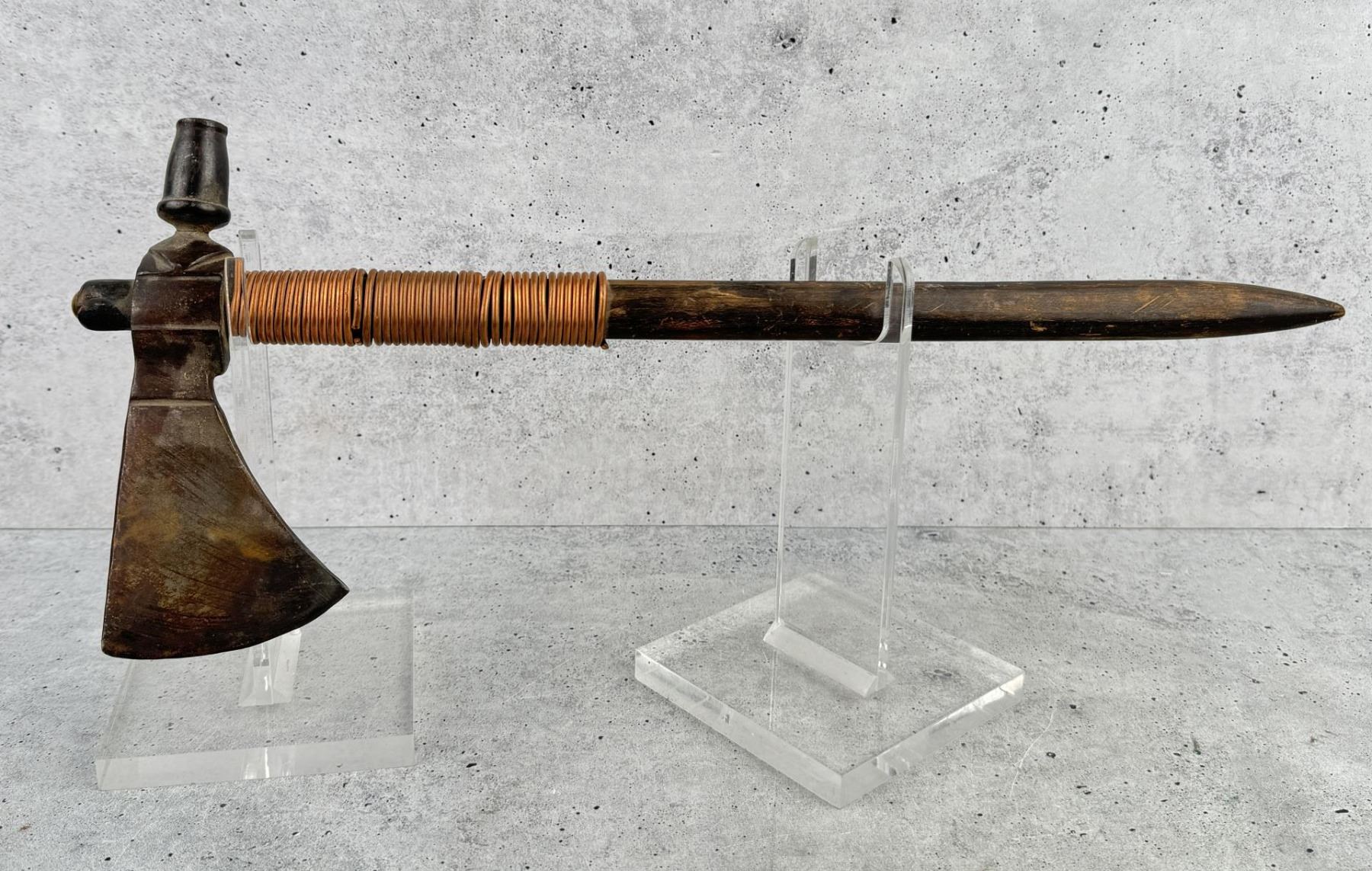 Plains Native American Indian Peace Pipe Tomahawk