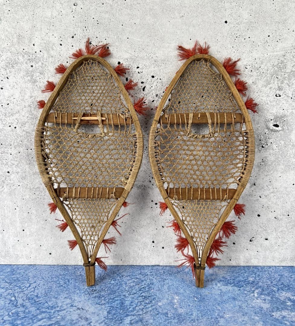 Miniature Huron Native American Indian Snowshoes