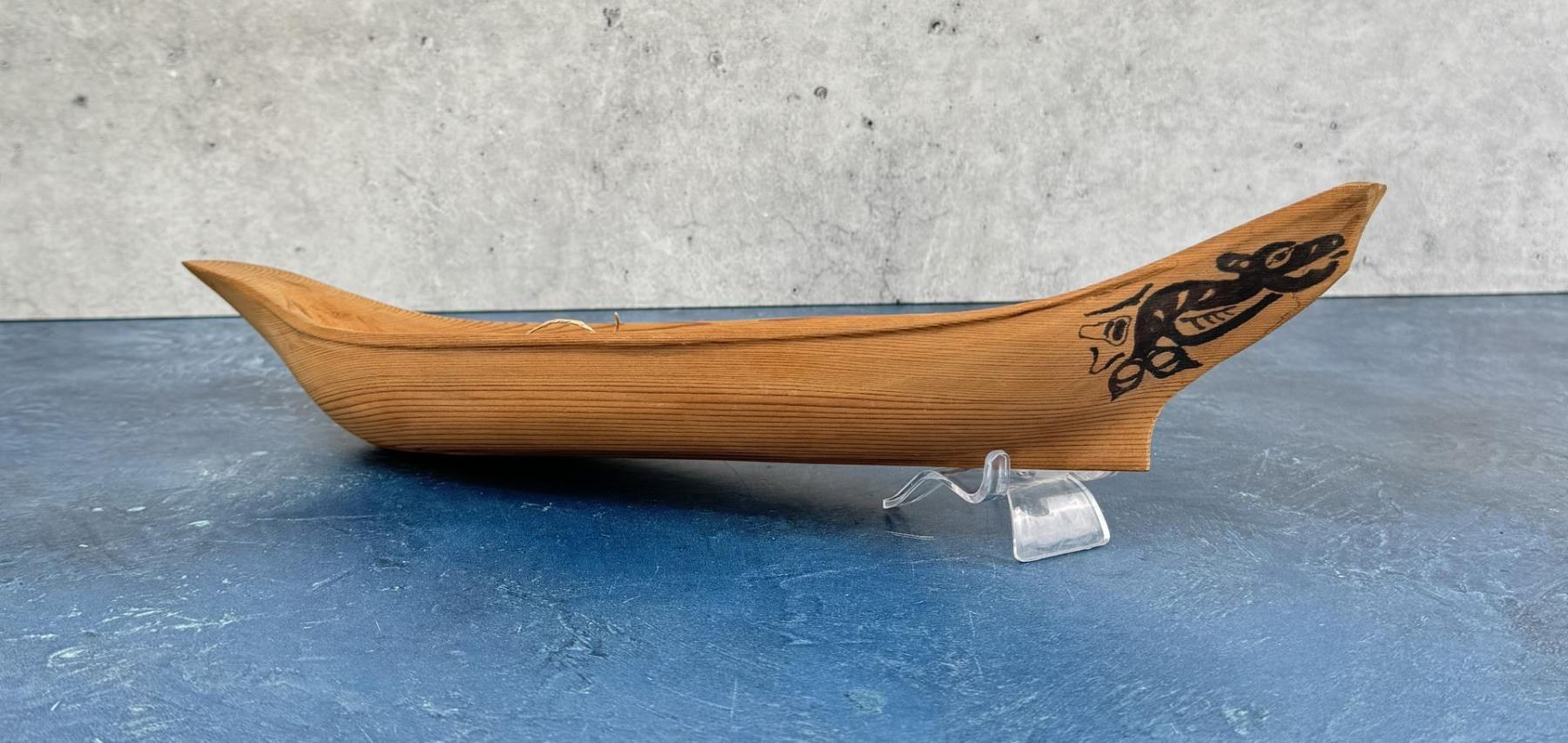 Haida Northwest Coast Indian Painted Canoe