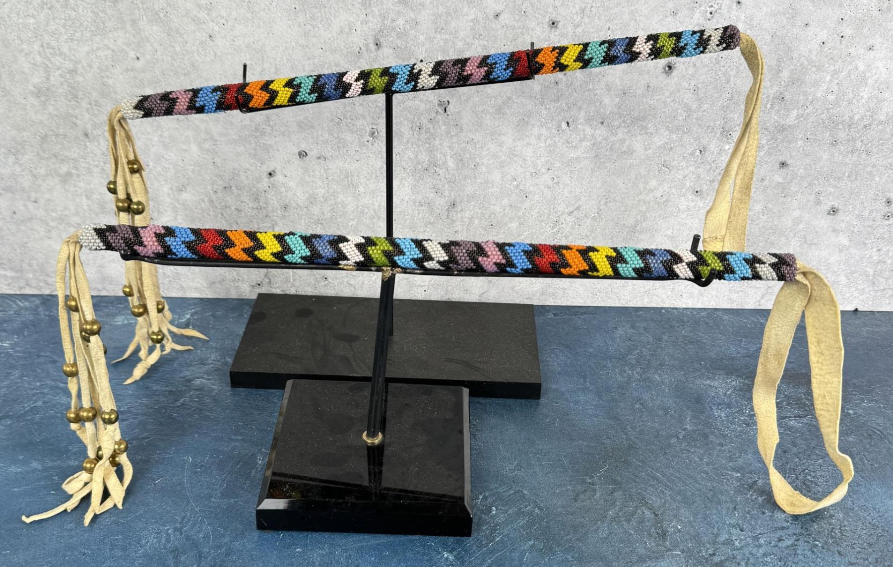Native American Indian Beaded Dance Sticks