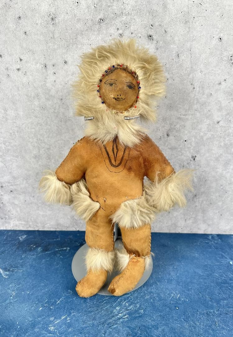 Alaskan Inuit Eskimo Leather Doll