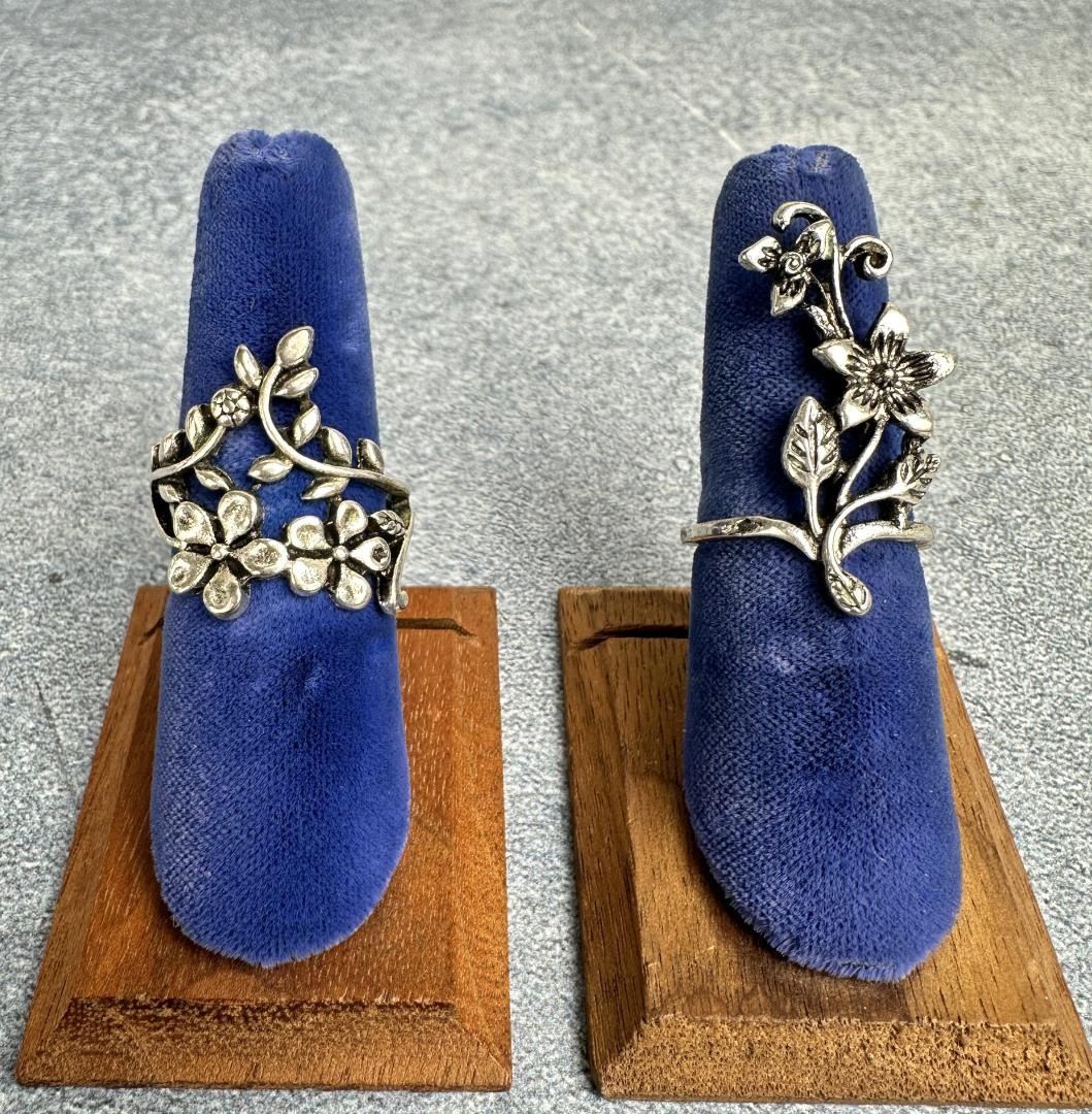 Sterling Silver Flower Rings
