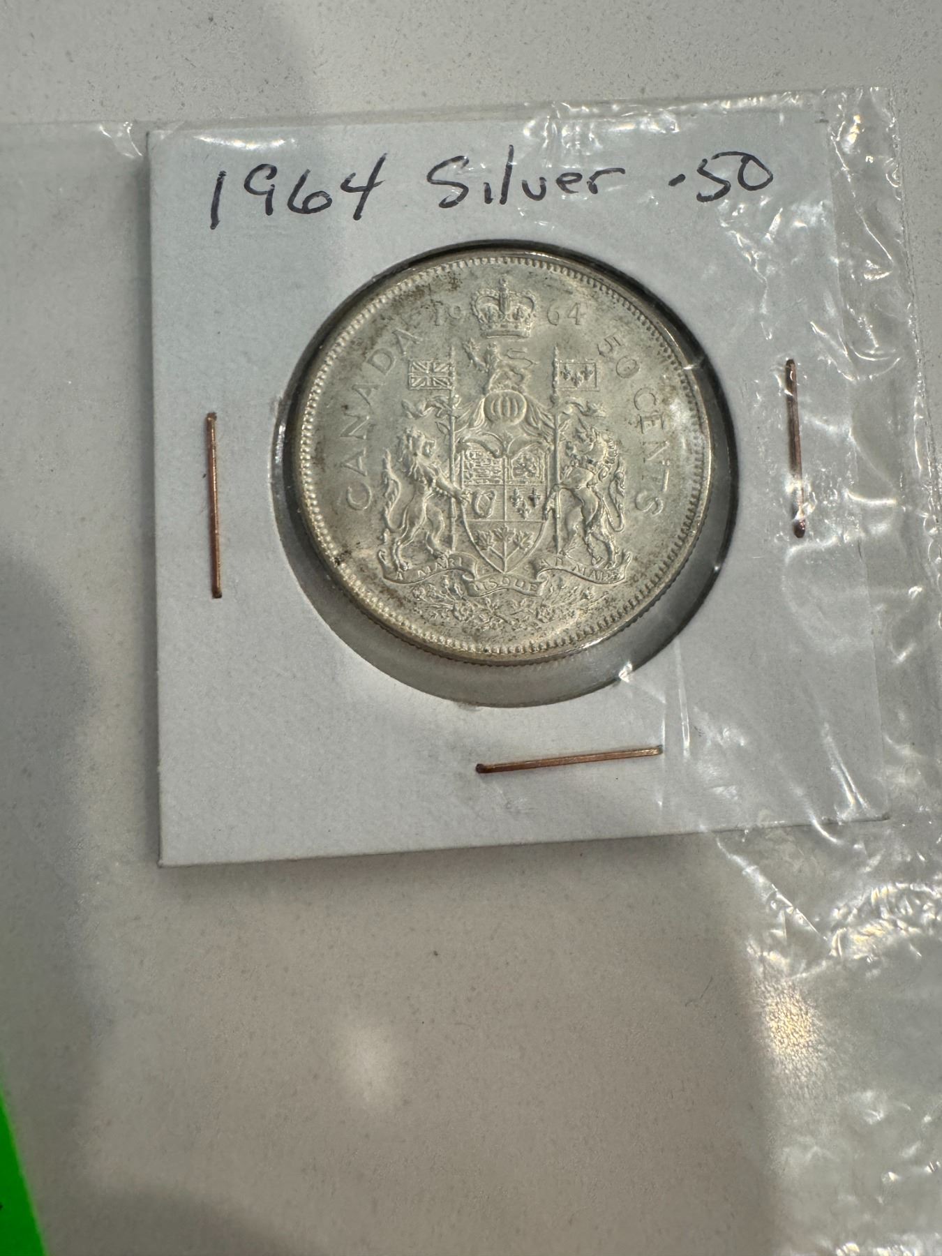 1964 silver 50 Cent piece