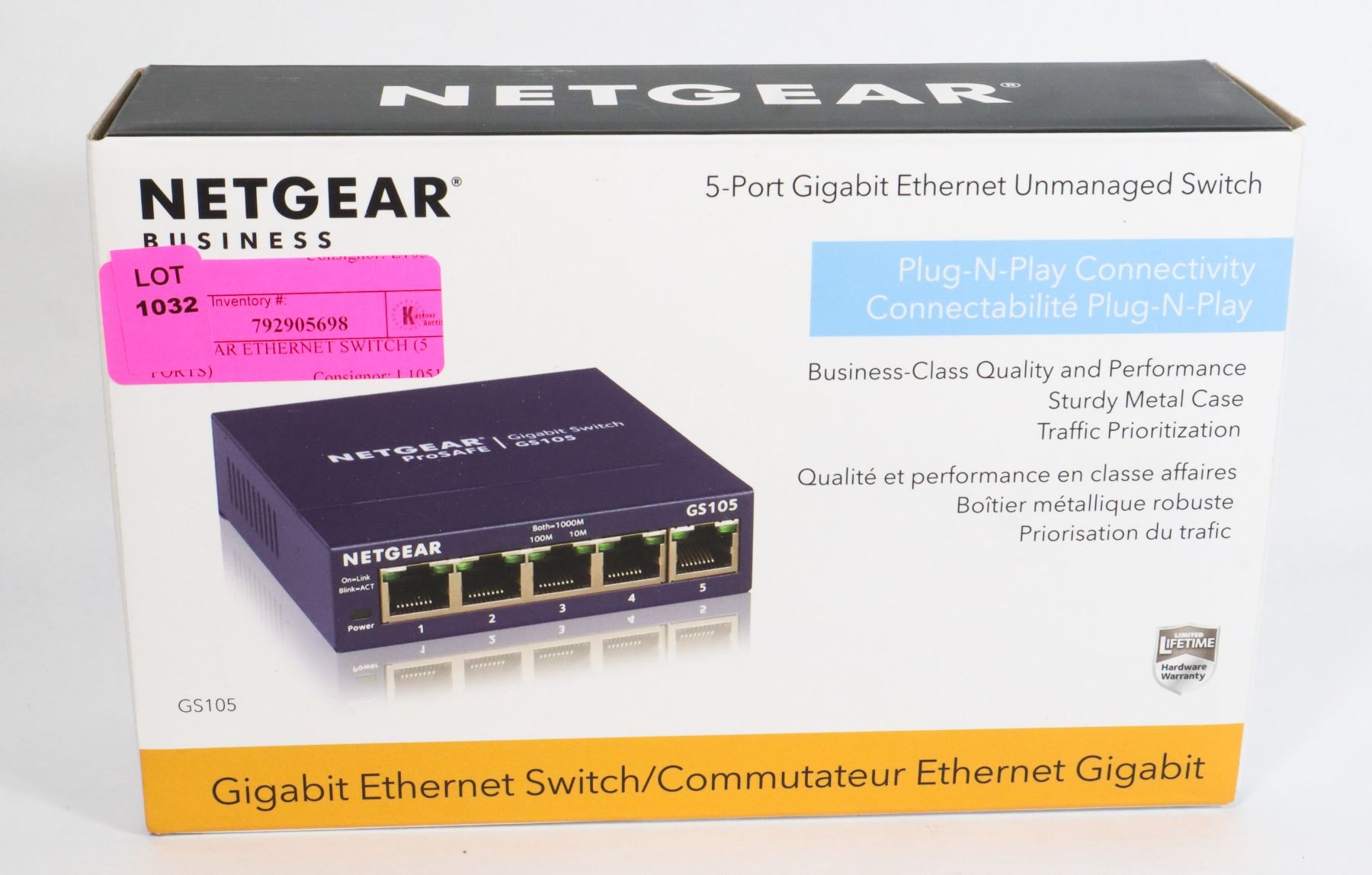 NETGEAR ETHERNET SWITCH (5 PORTS)