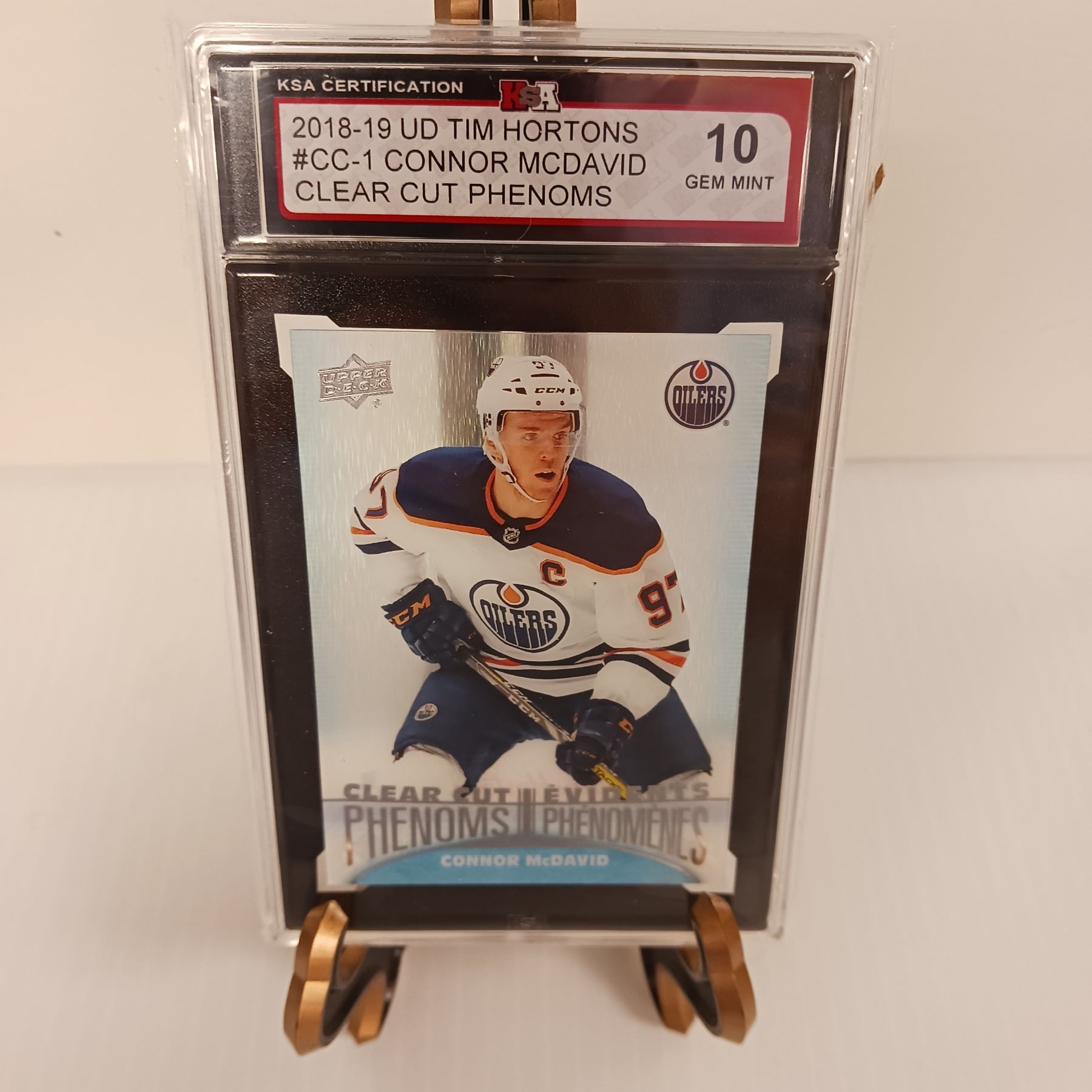 2018-19 UD Tim Hortons #CC-1 Connor McDavid Clear Cut Phenoms - Graded ...