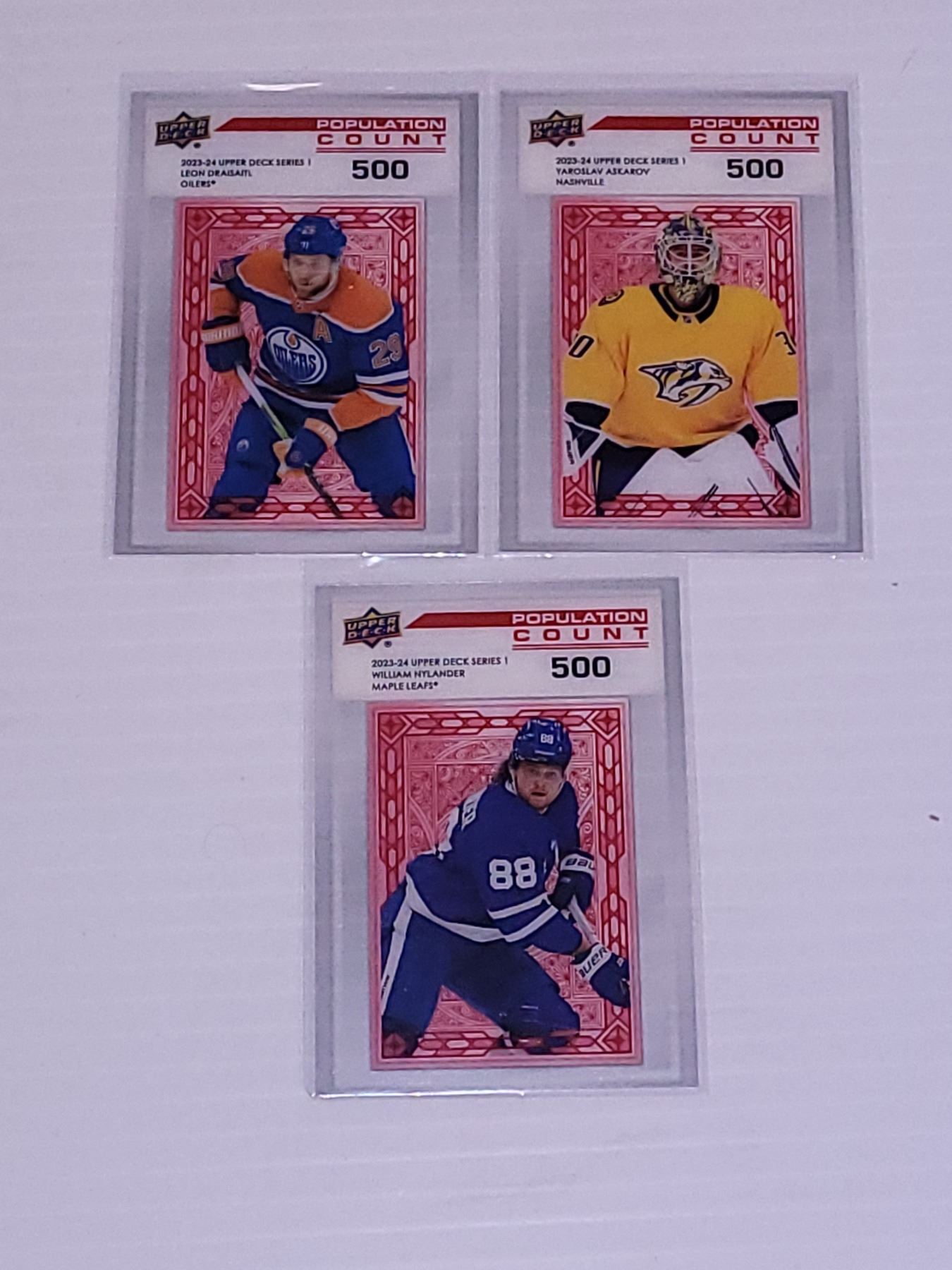 Lot of 3 2023-24 Upper Deck Series 1 Population Count 500 - William ...