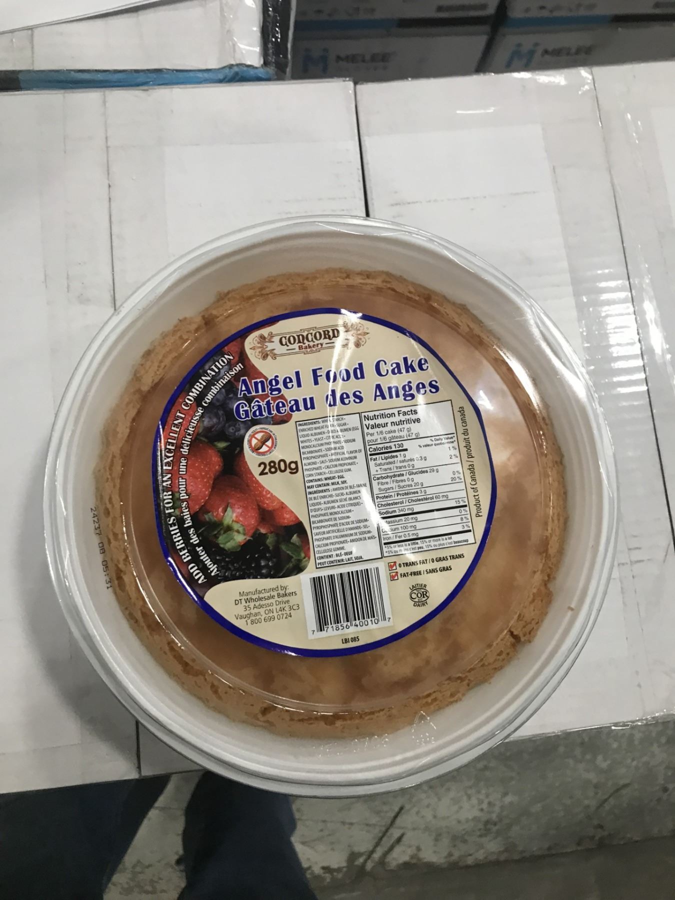 FROZEN: ANGEL FOOD CAKE (500G)